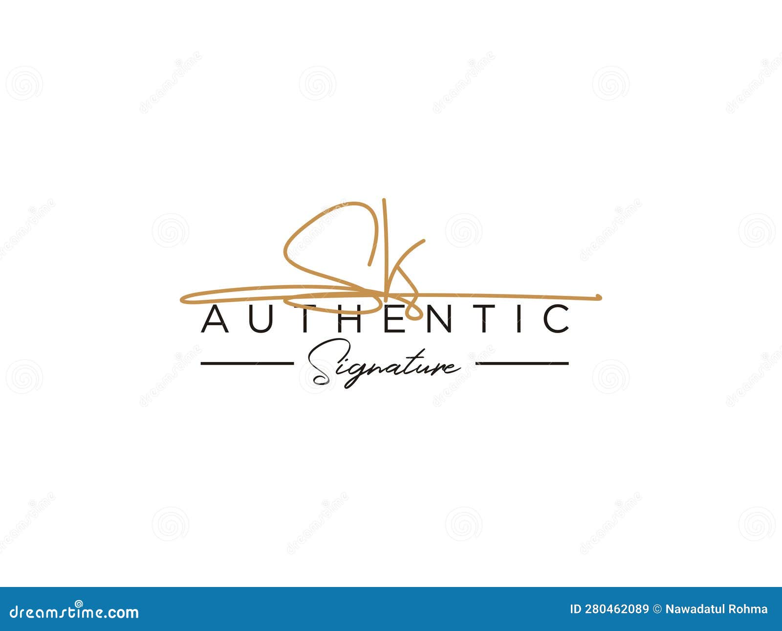 Letter SK Signature Logo Template Vector Stock Vector - Illustration of ...