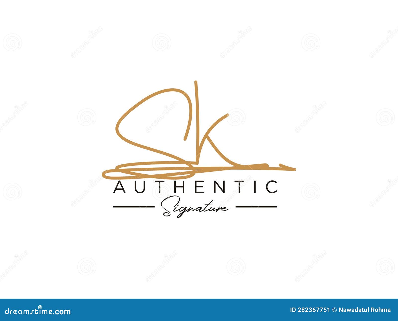 Letter SK Signature Logo Template Vector Stock Vector - Illustration of ...