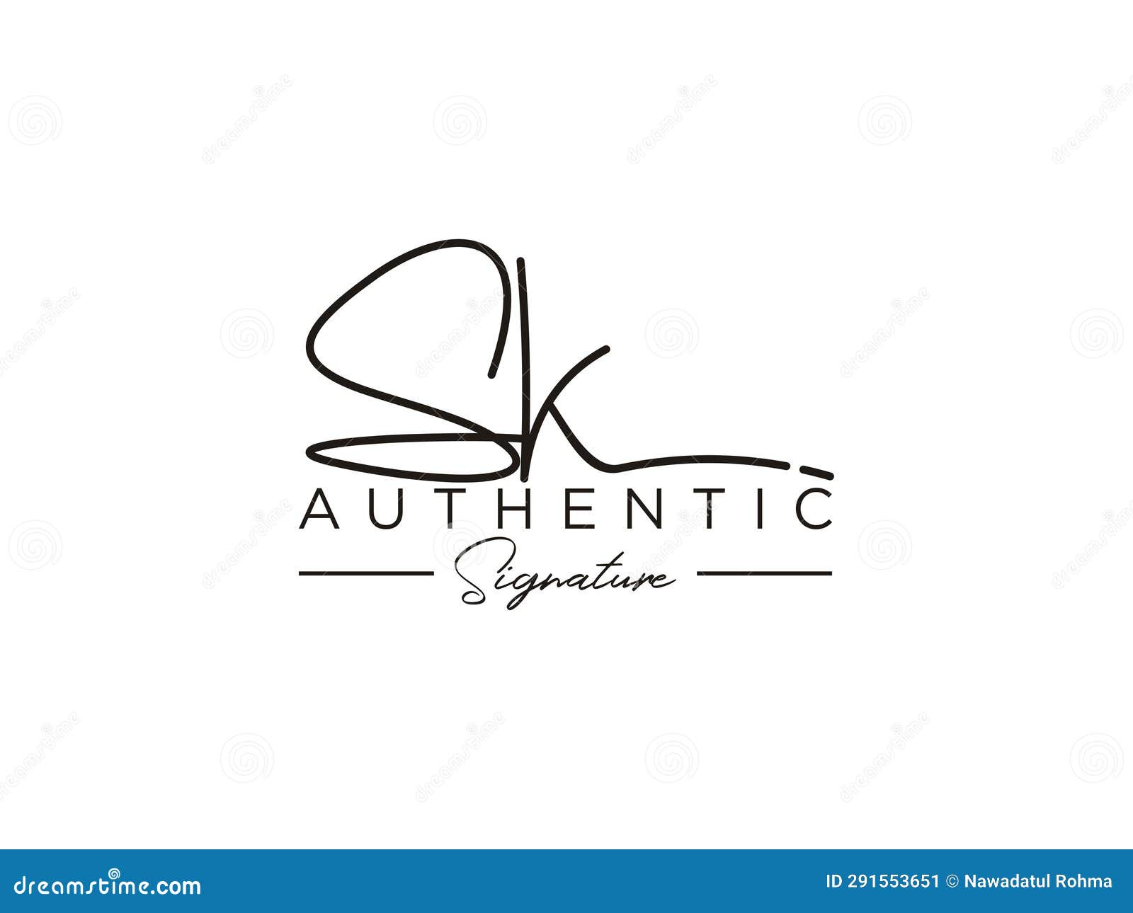 Letter SK Signature Logo Template Vector Stock Vector - Illustration of ...