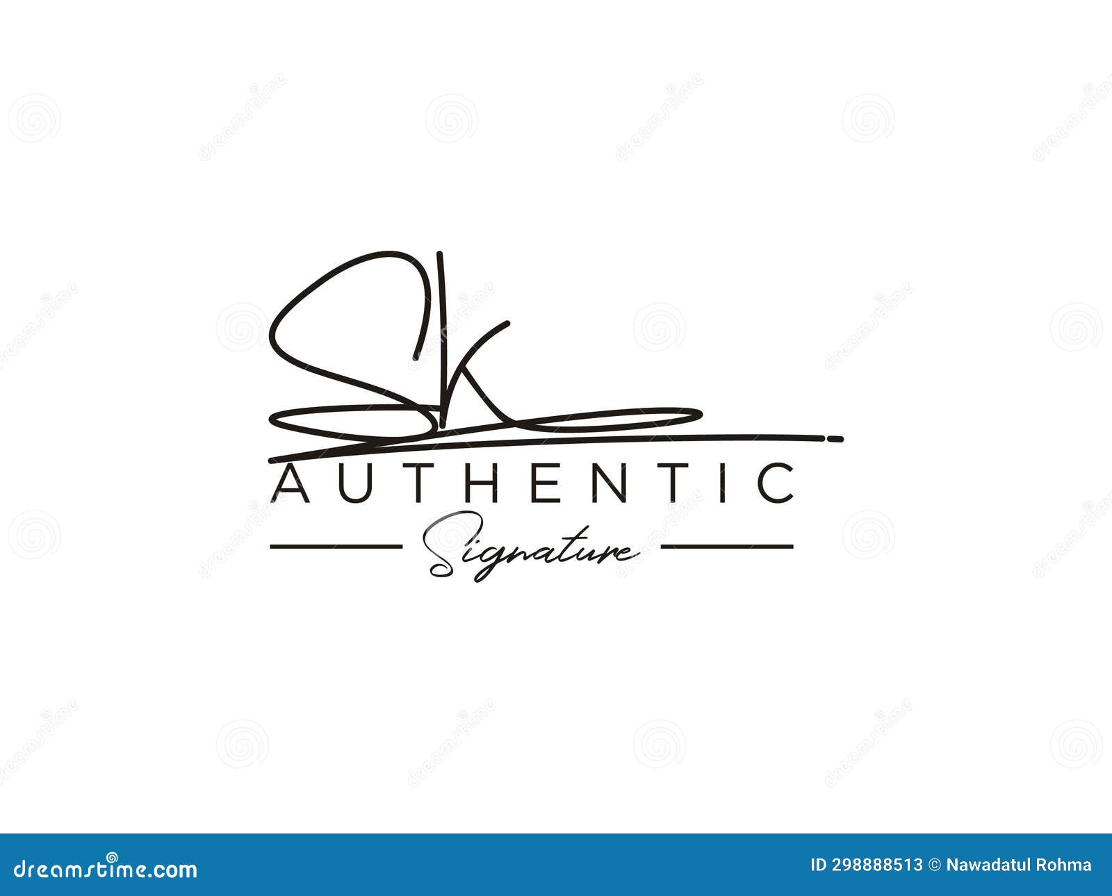 Letter SK Signature Logo Template Vector Stock Vector - Illustration of ...
