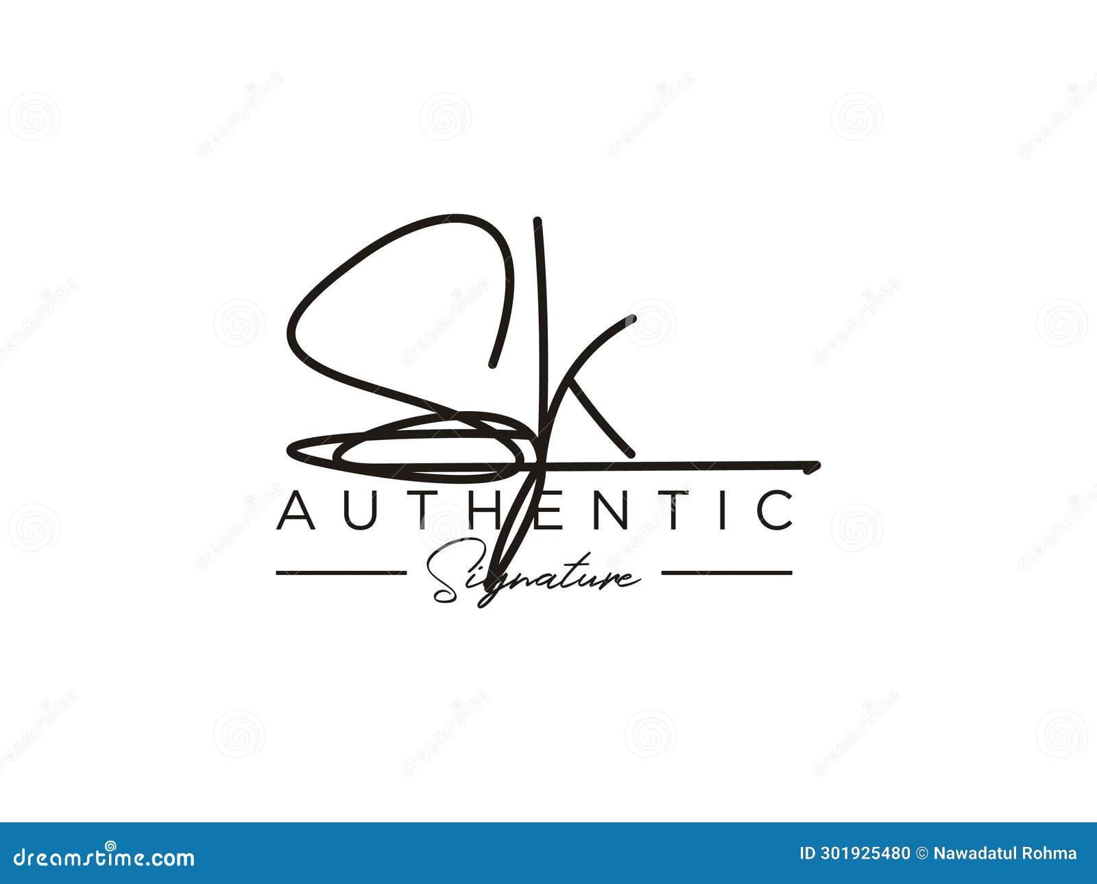 Letter SK Signature Logo Template Vector Stock Vector - Illustration of ...