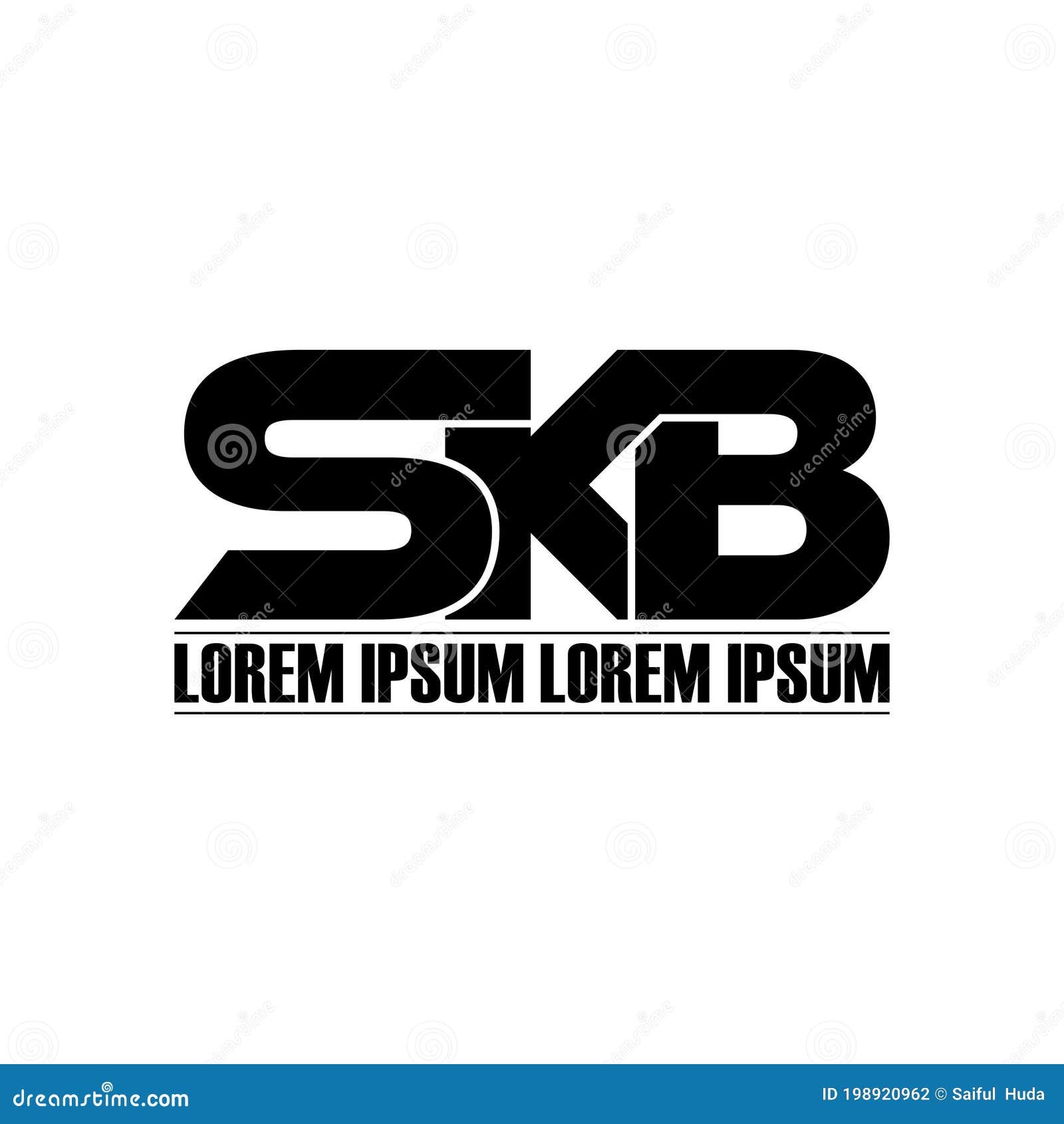 Letter SKB Simple Monogram Logo Icon Design. Stock Vector ...