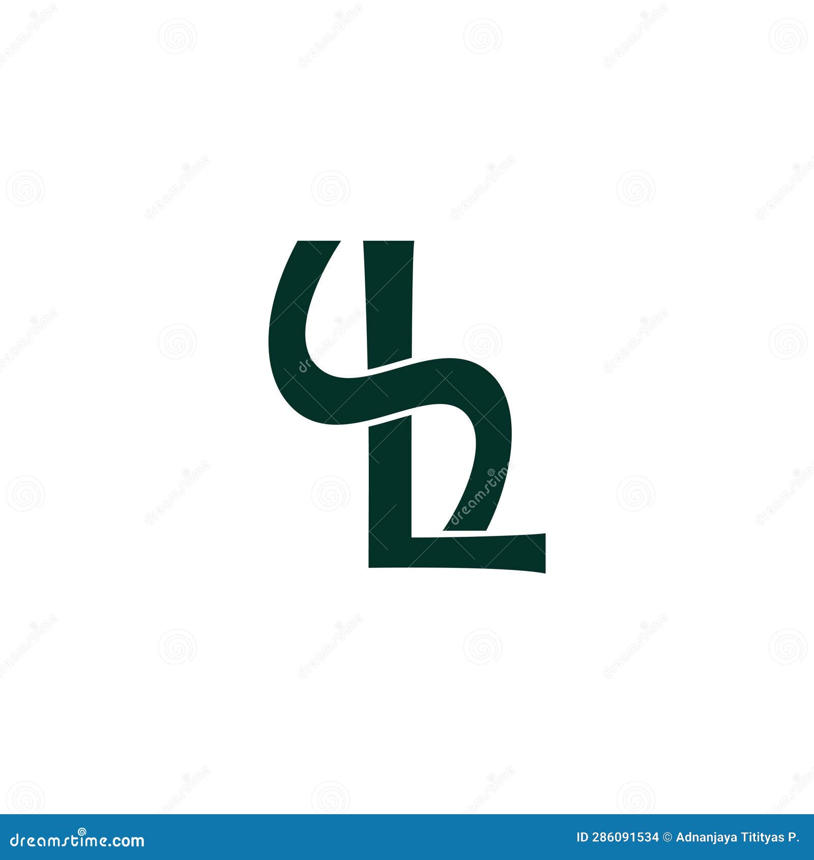 Letter Sl Simple Curves Ribbon Logo Vector Stock Vector - Illustration ...