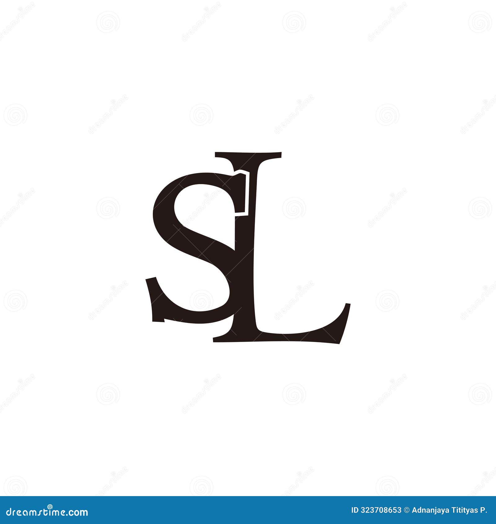 Letter Sl Simple Linked Black Logo Vector Stock Vector - Illustration ...