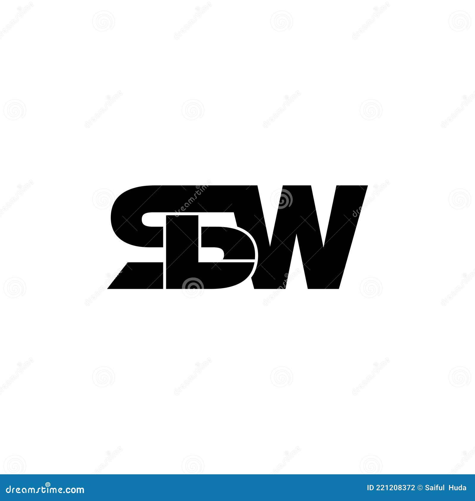 Letter SLW Simple Monogram Logo Icon Design. Stock Vector ...