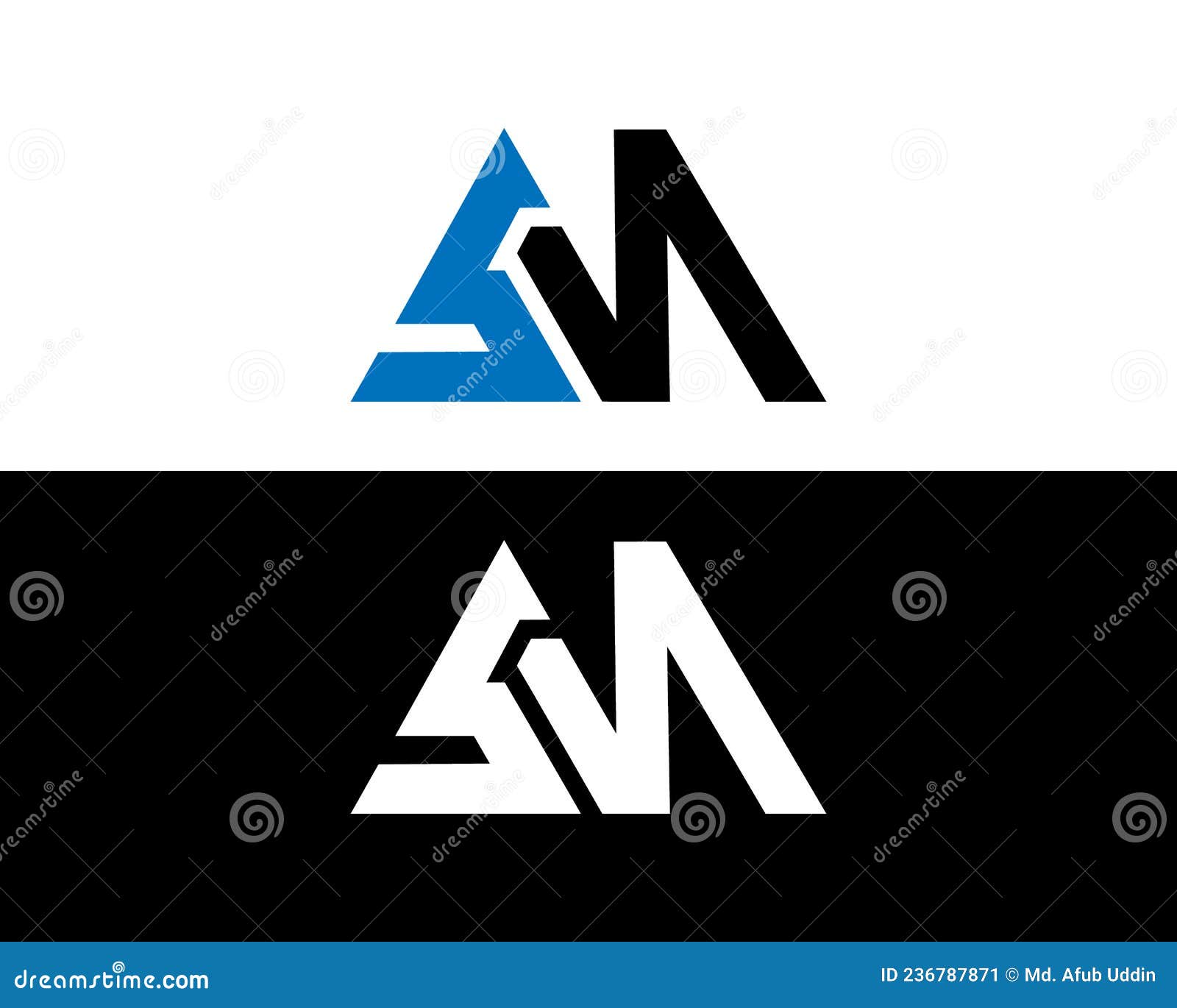 Letter SM Logo Icon Design Template Elements Stock Vector ...