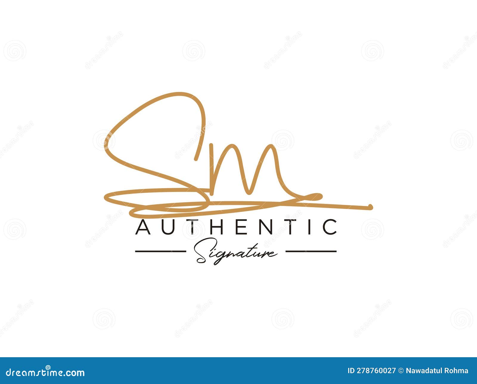 Letter SM Signature Logo Template Vector Stock Vector - Illustration of ...