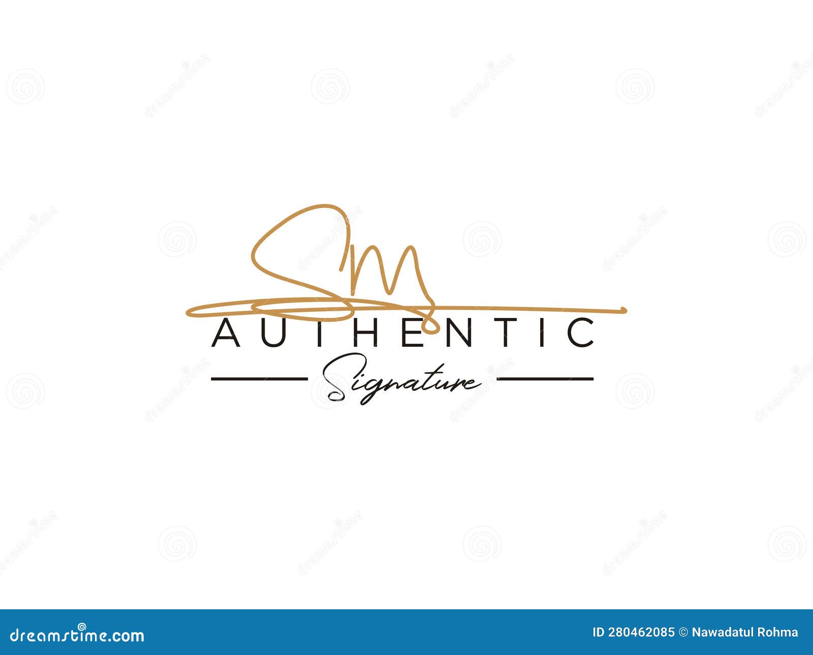 Letter SM Signature Logo Template Vector Stock Vector - Illustration of ...