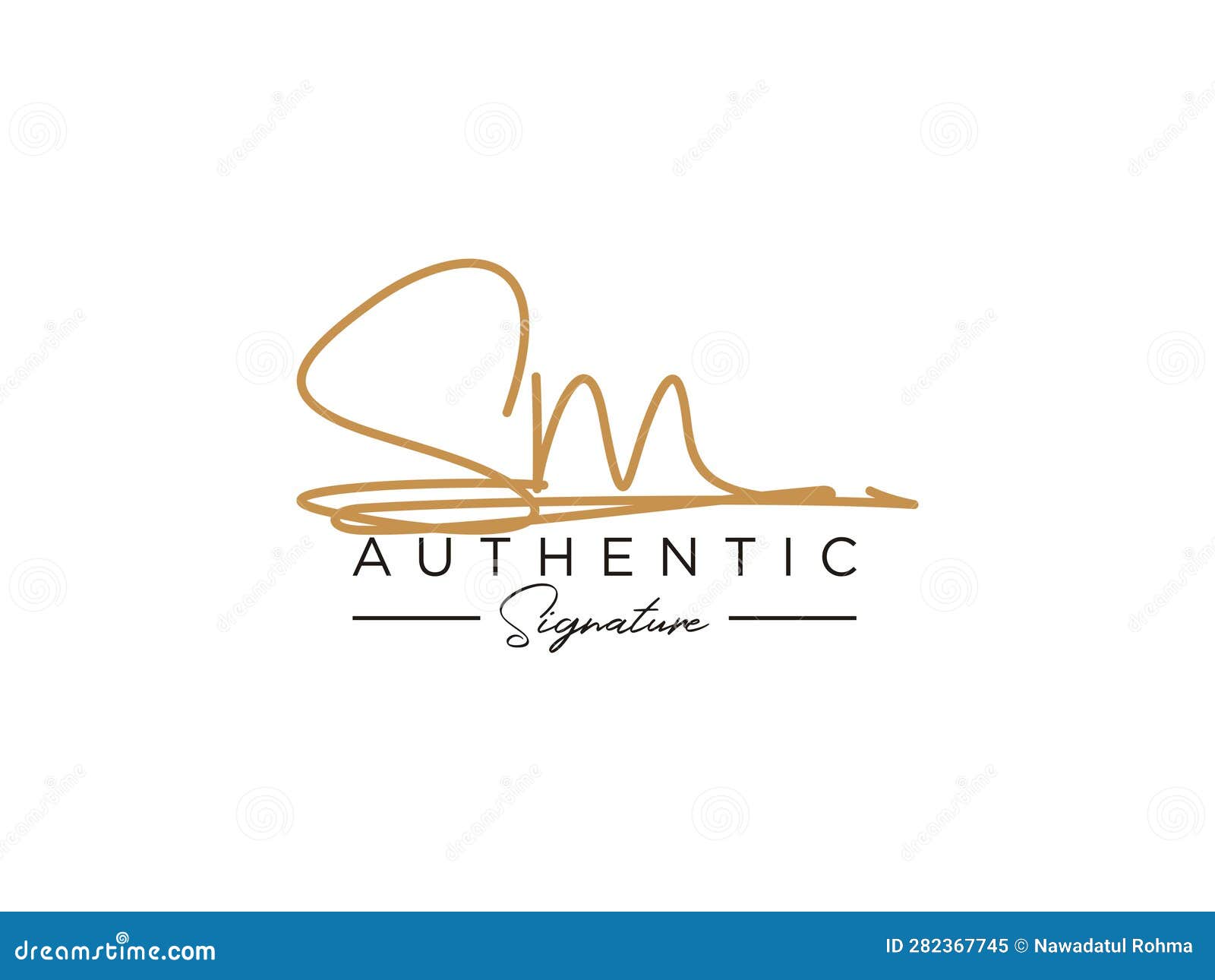 Letter SM Signature Logo Template Vector Stock Vector - Illustration of ...