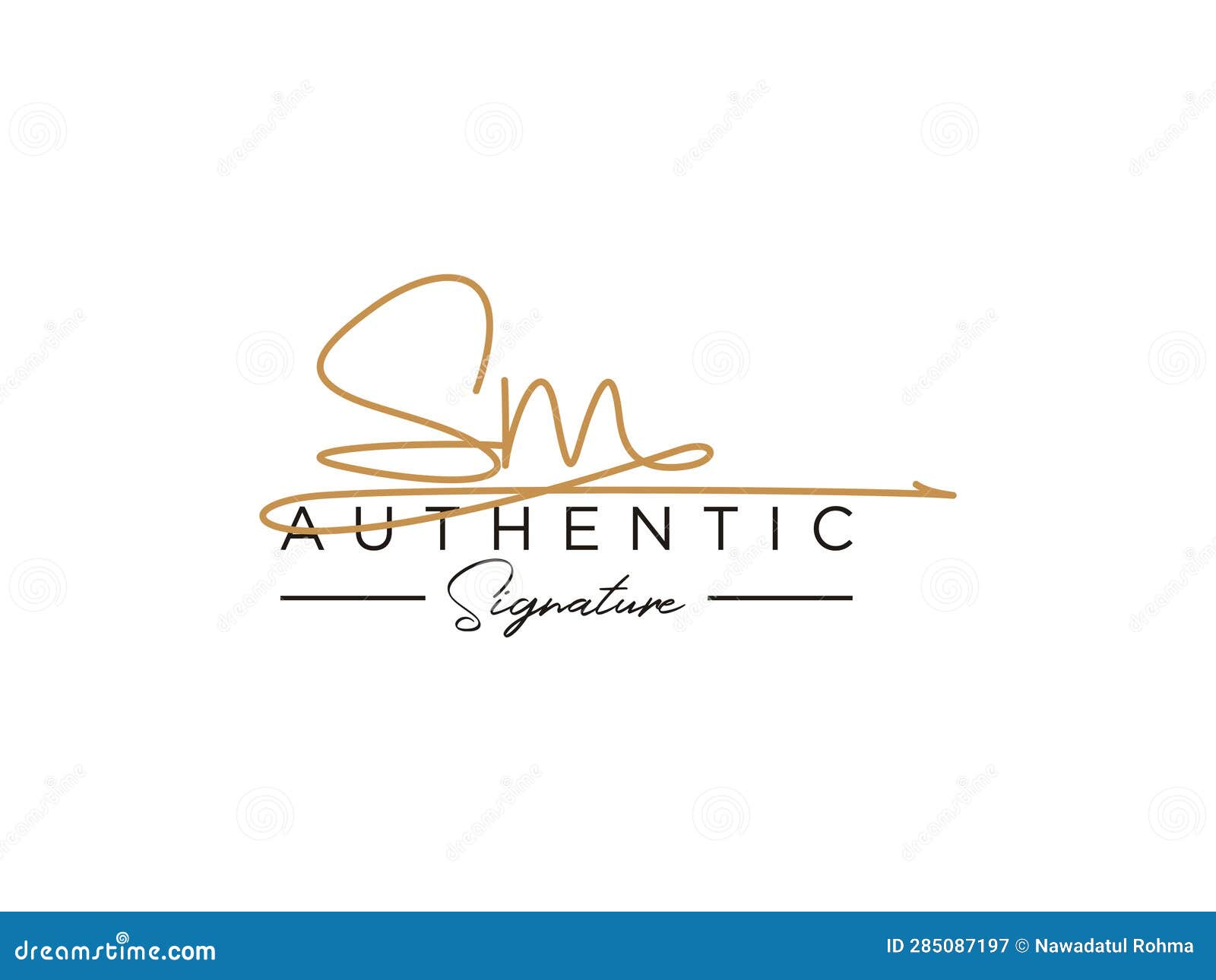 Letter SM Signature Logo Template Vector Stock Vector - Illustration of ...