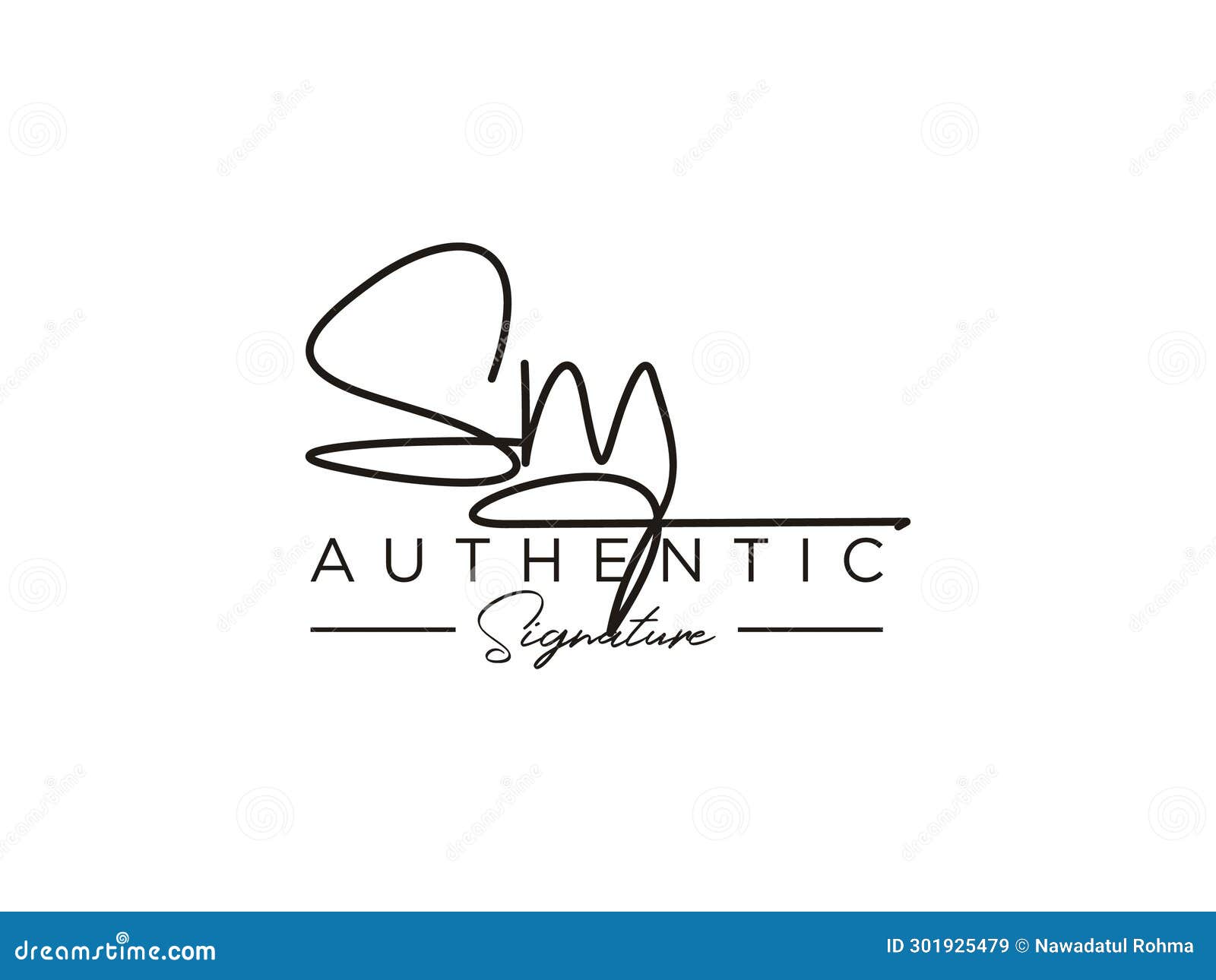 Letter SM Signature Logo Template Vector Stock Vector - Illustration of ...