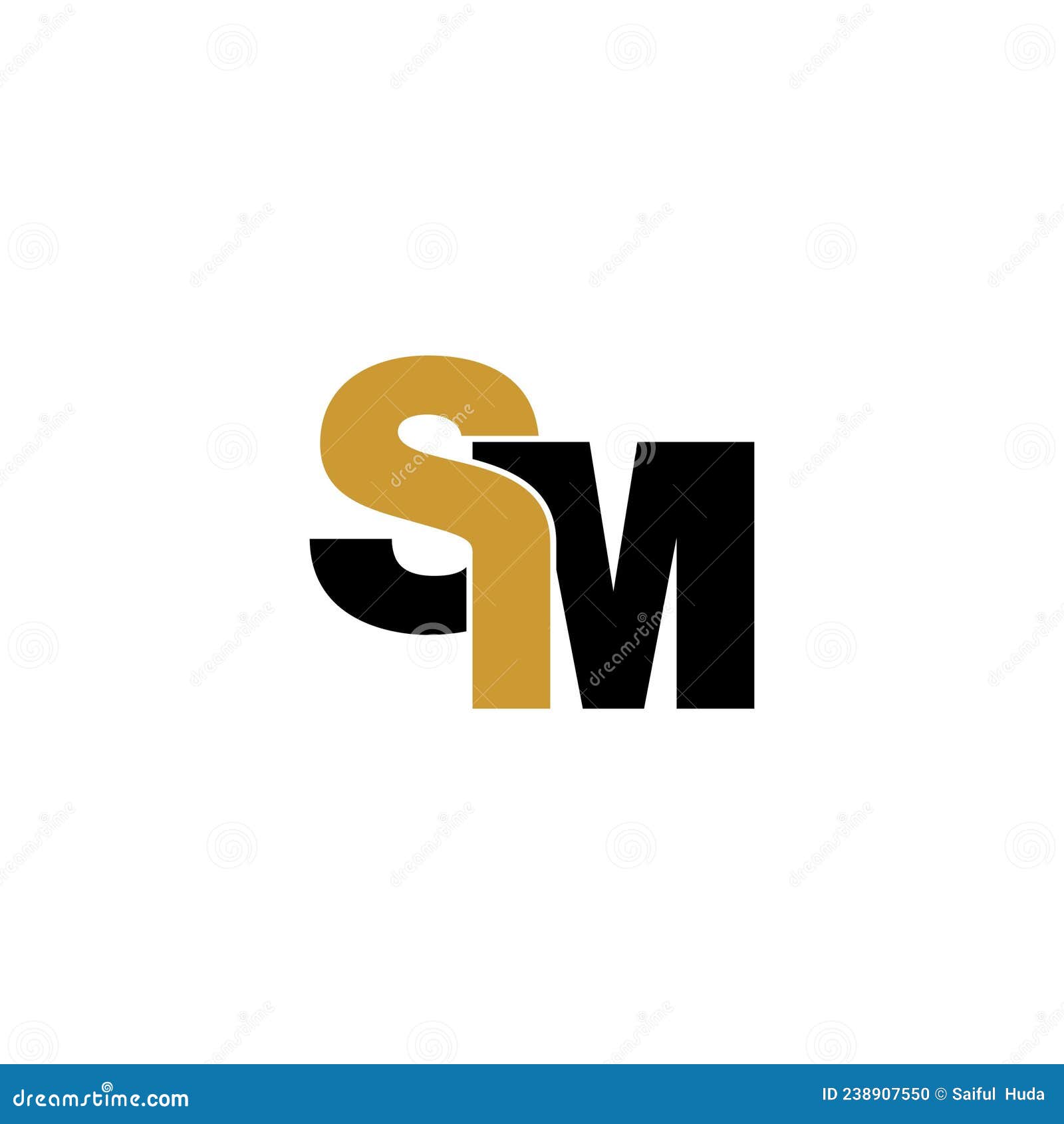 Letter SM Simple Monogram Logo Icon Design. Stock Vector - Illustration ...