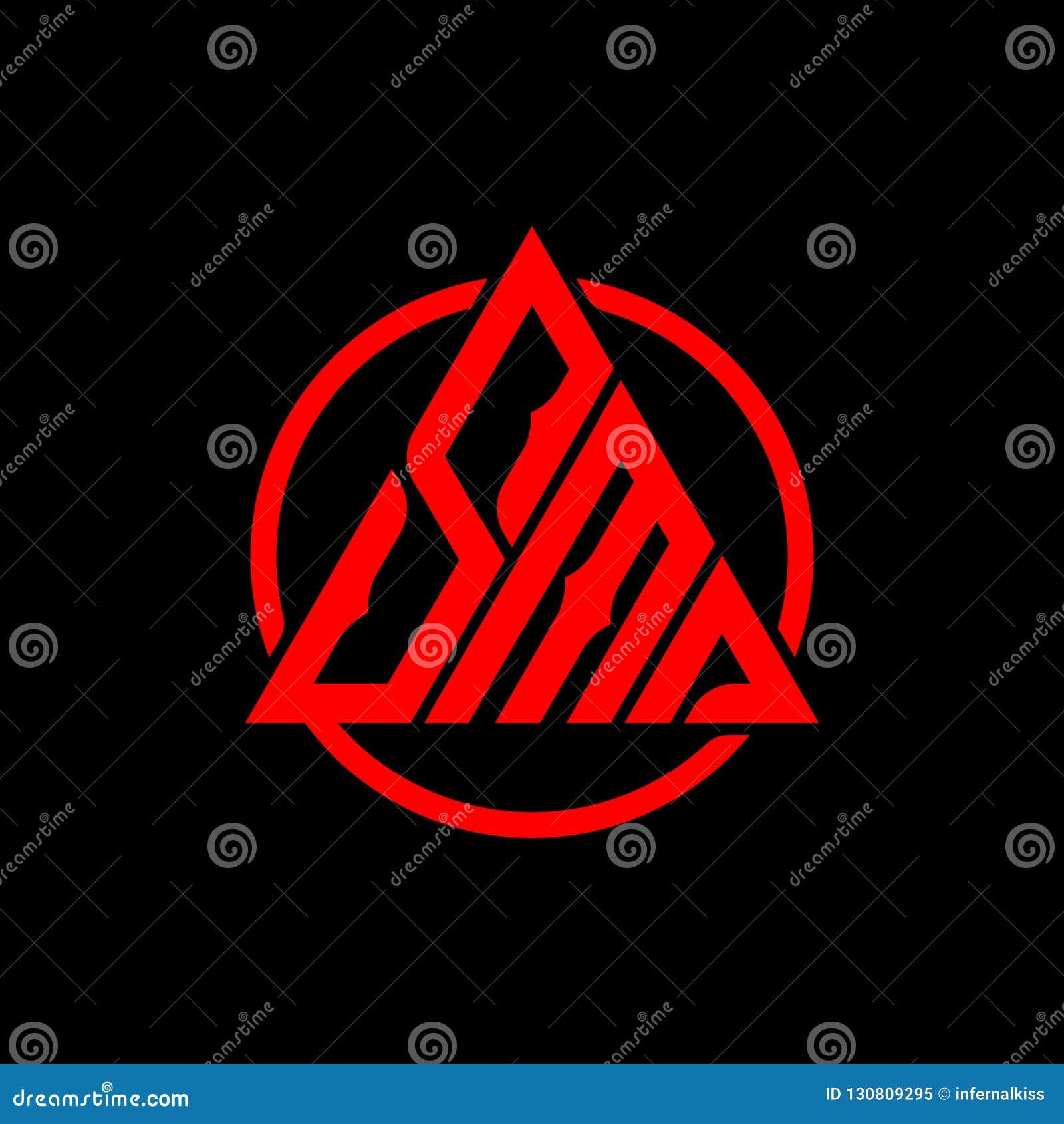 Letter SMA Triangle Shape Vector Logo Template Stock Vector ...