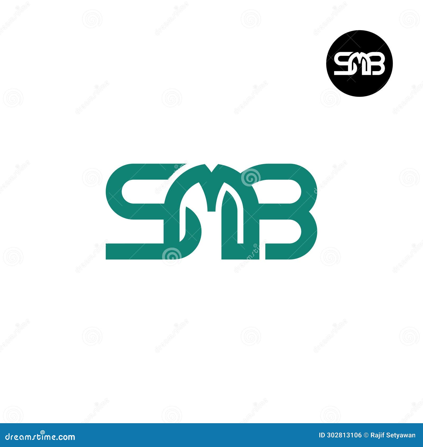 Letter SMB Monogram Logo Design Vector Illustration | CartoonDealer.com ...