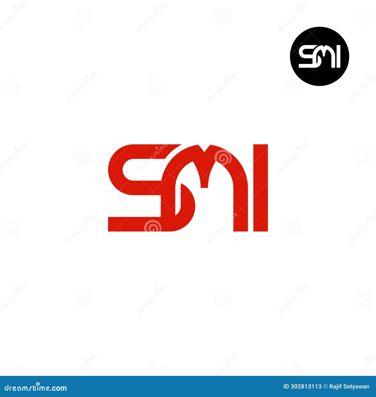 Letter SMI Monogram Logo Design Stock Vector - Illustration of minimal ...