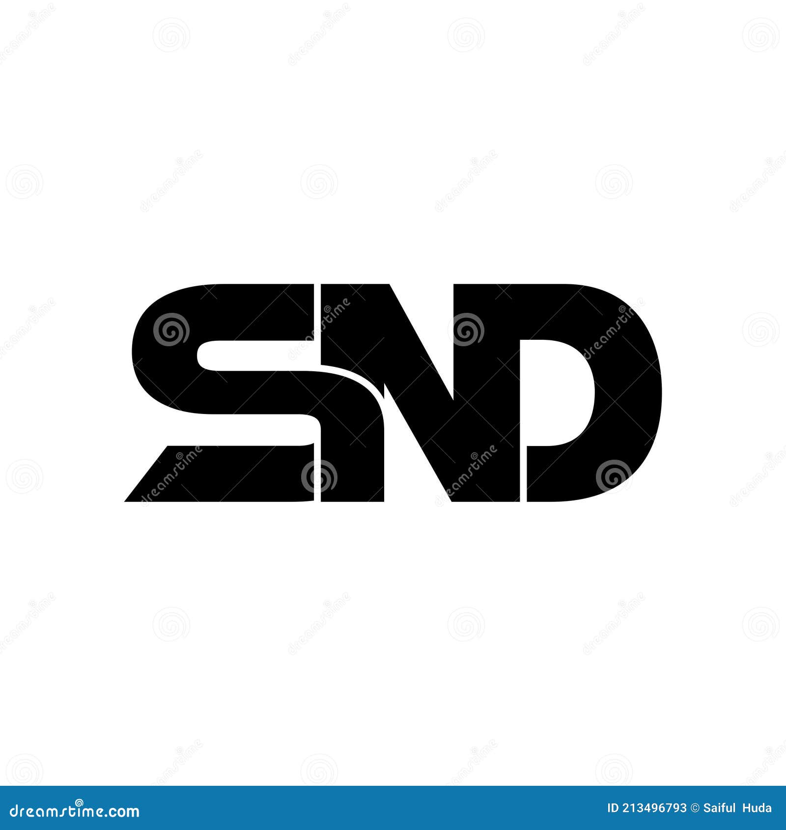 Letter SND Simple Monogram Logo Icon Design. Stock Vector ...
