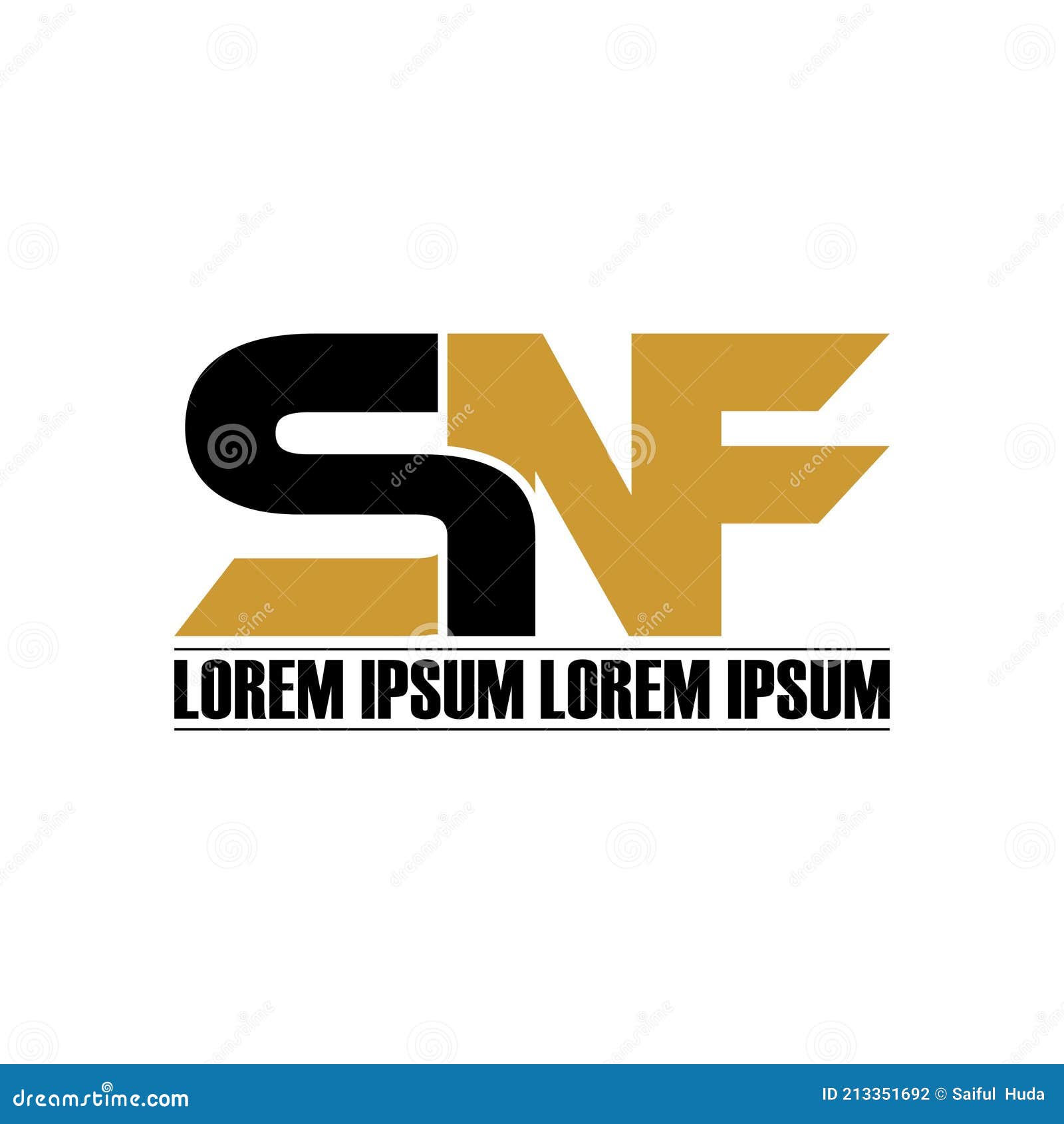 Letter SNF Simple Monogram Logo Icon Design. Stock Vector ...