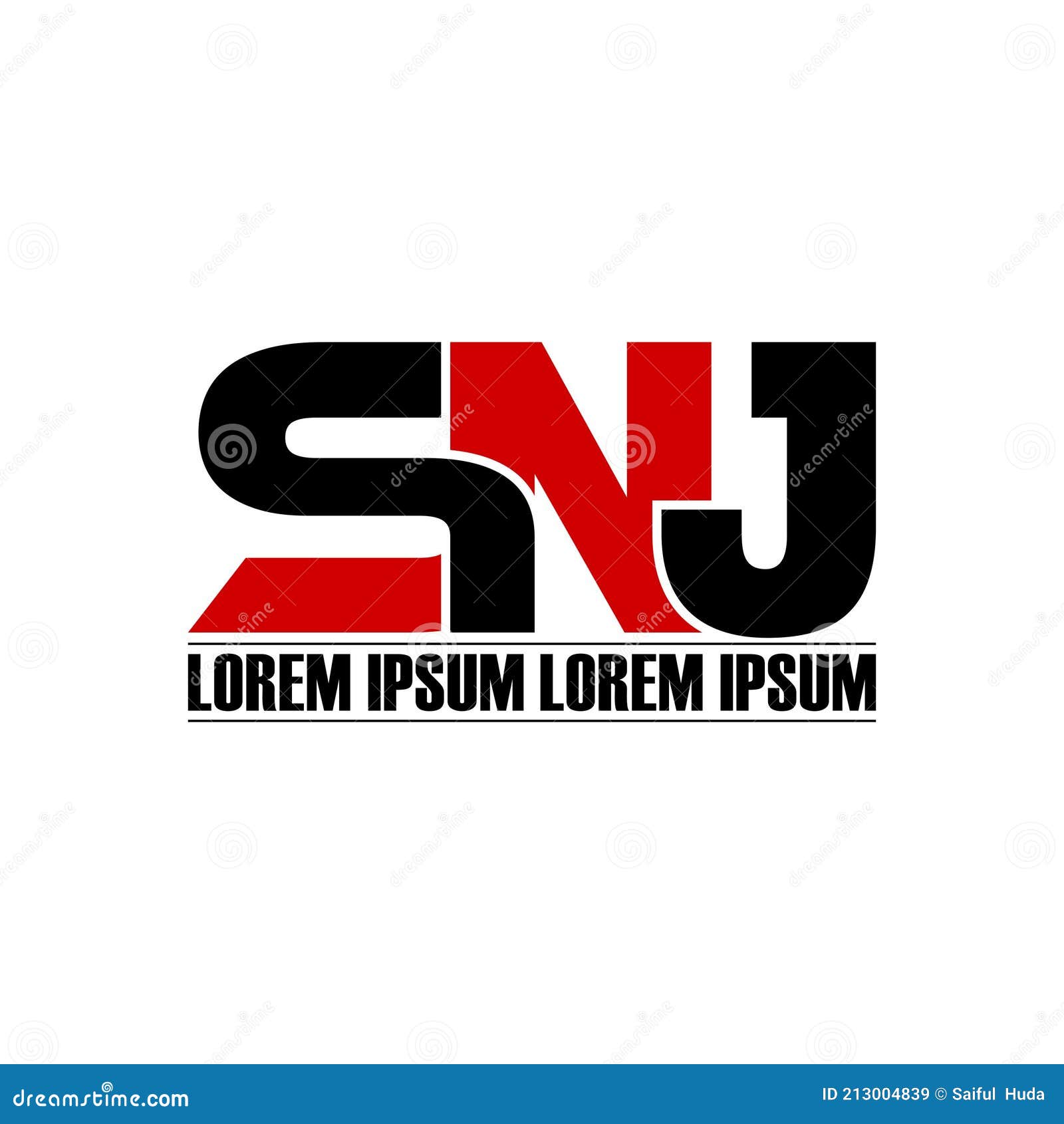 Letter SNJ Simple Monogram Logo Icon Design. Stock Vector ...