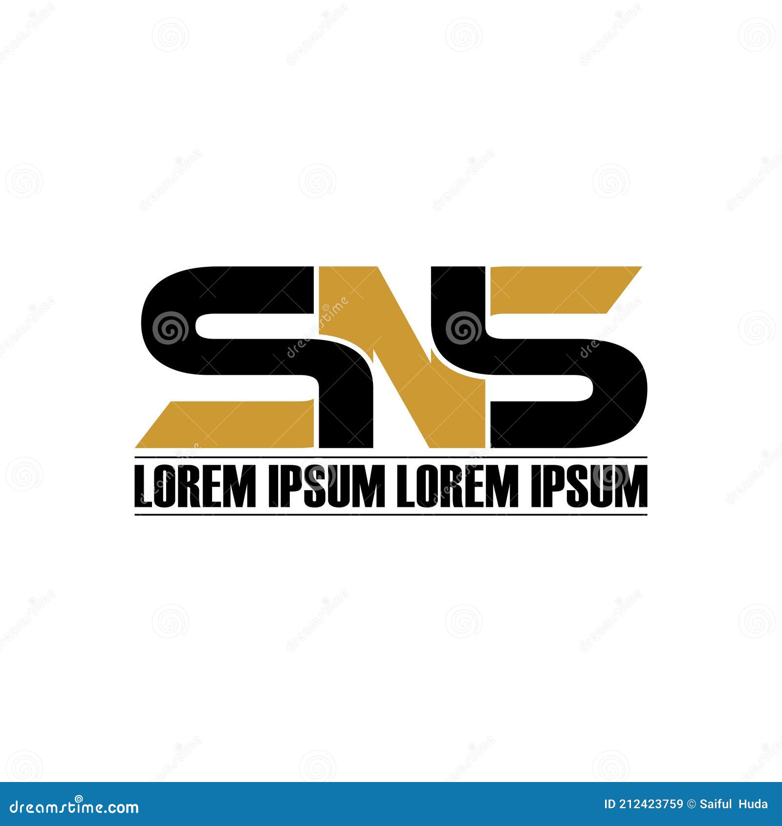 Letter SNS Simple Monogram Logo Icon Design. Stock Vector ...