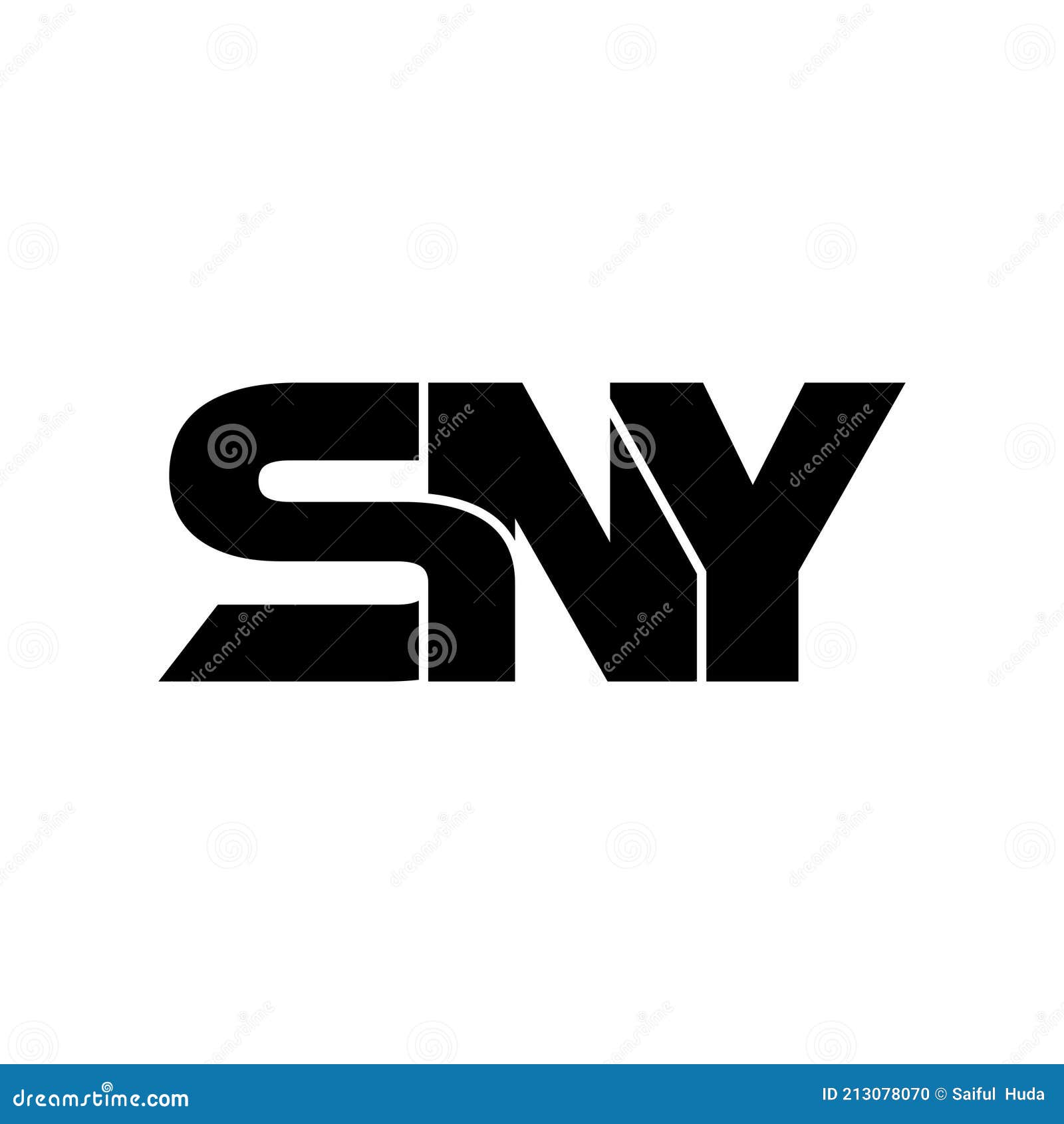 Letter SNY Simple Monogram Logo Icon Design. Stock Vector ...