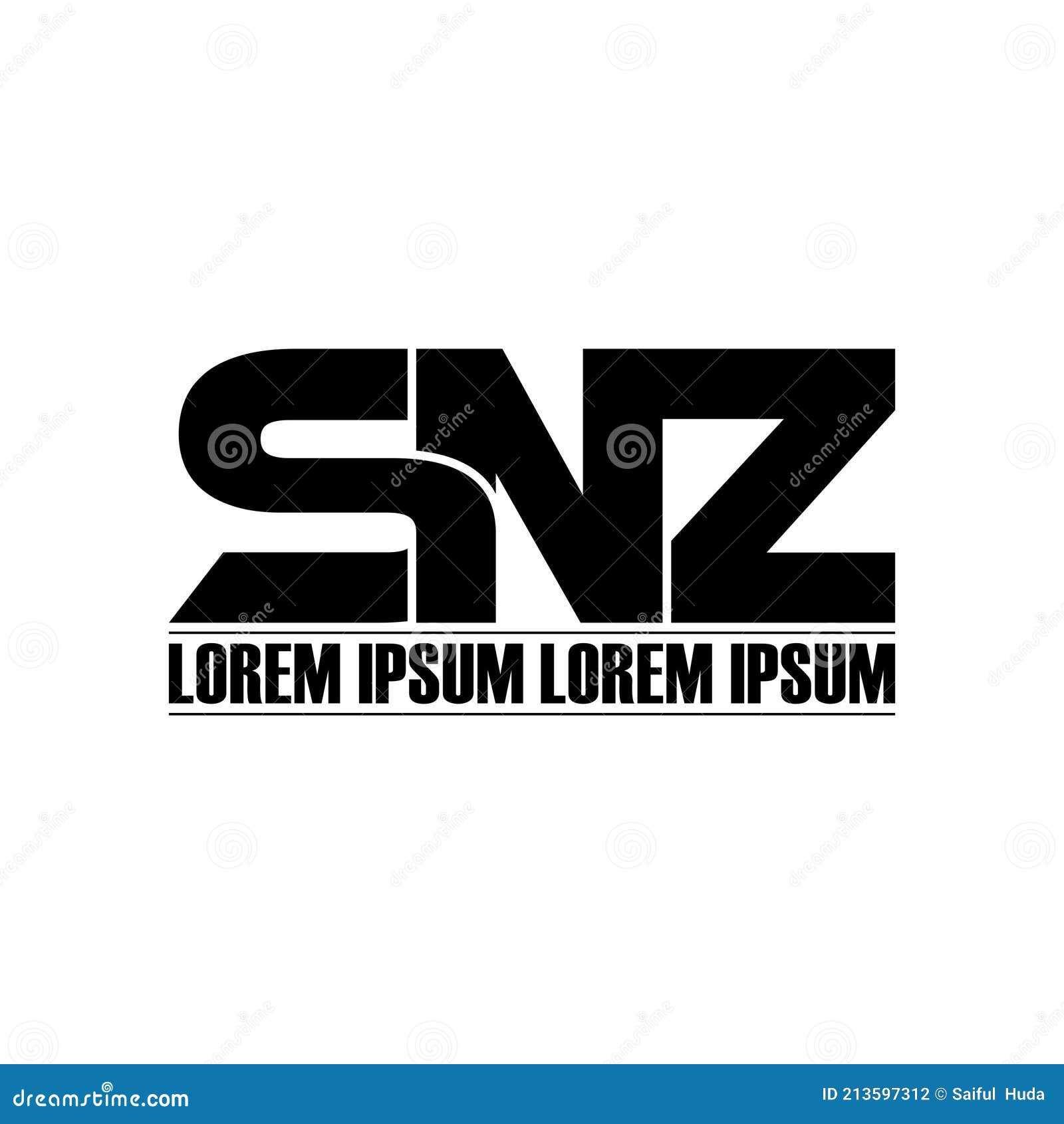 Letter SNZ Simple Monogram Logo Icon Design. Stock Vector ...