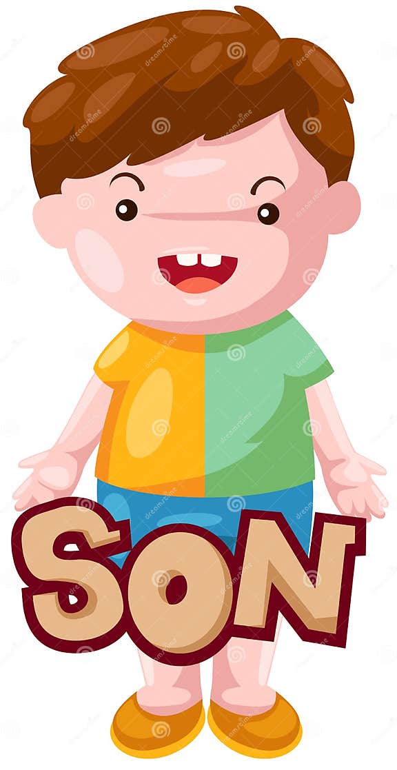 Letter of son stock vector. Illustration of english, background - 21886744