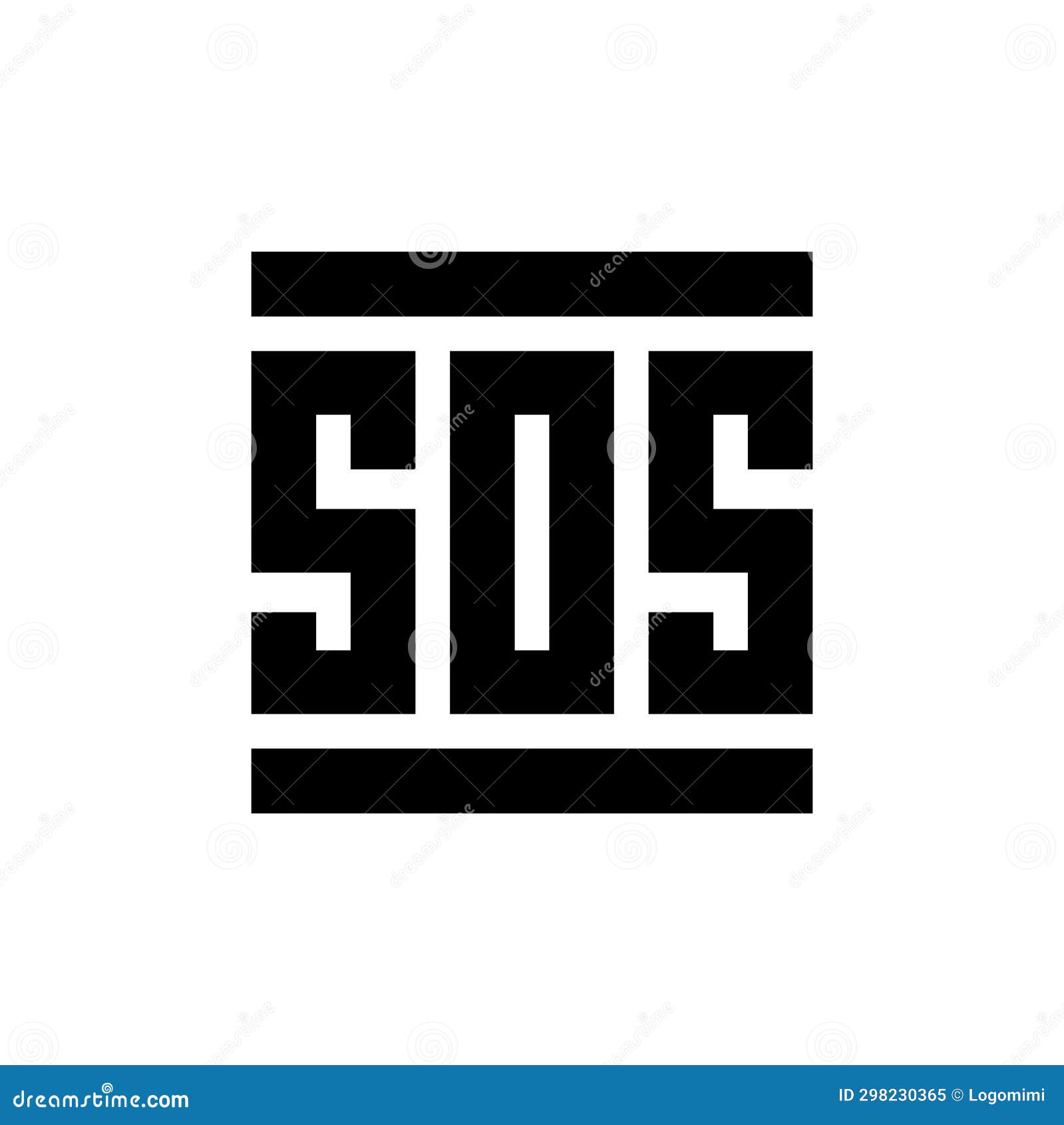 Letter SOS Monogram Logo Design Template Vector Stock Vector ...
