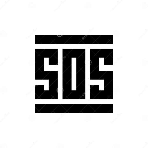 Letter SOS Monogram Logo Design Template Vector Stock Vector ...