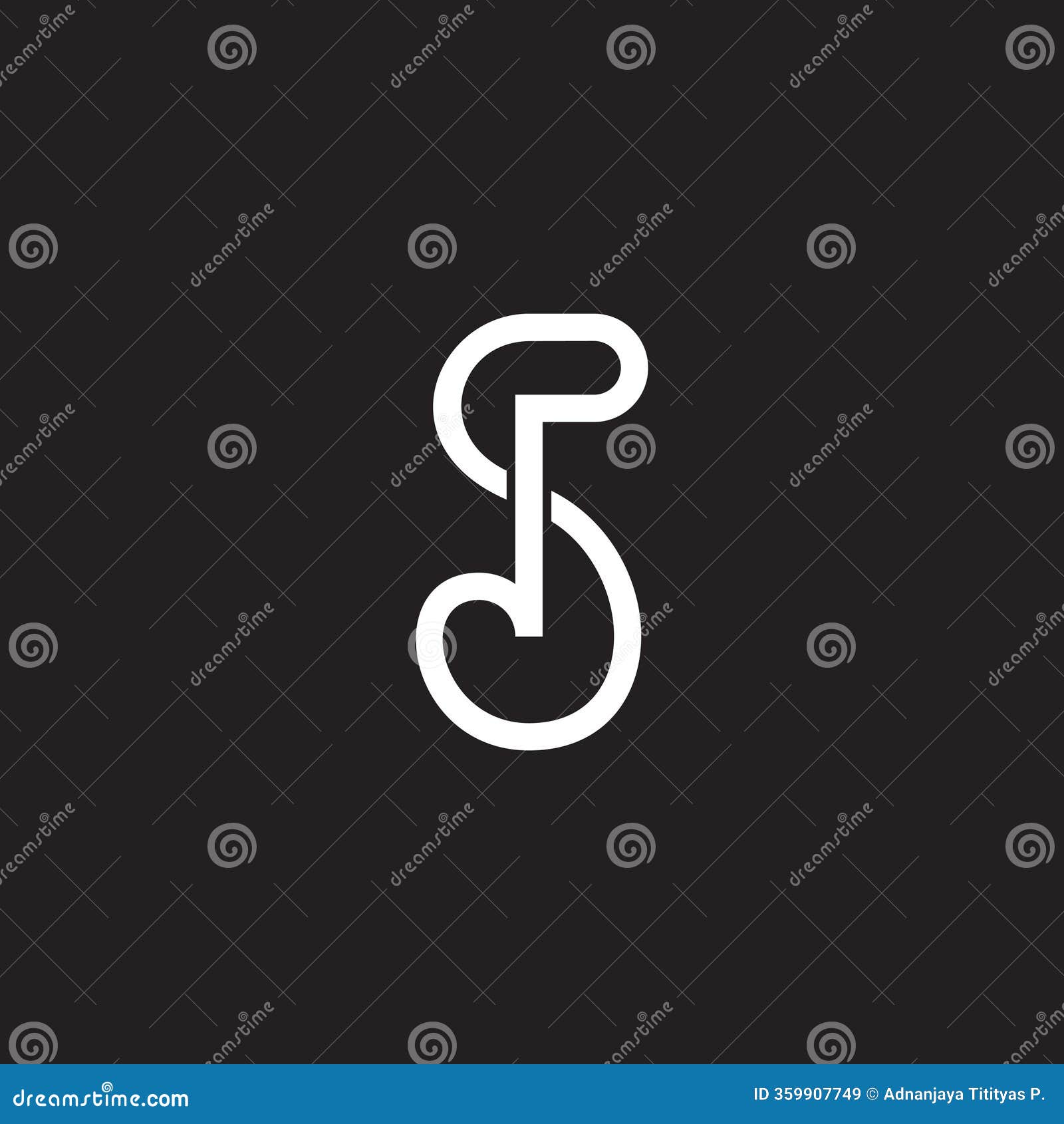 Letter Sp Abstract Doodle Simple Lines Logo Vector Stock Vector ...