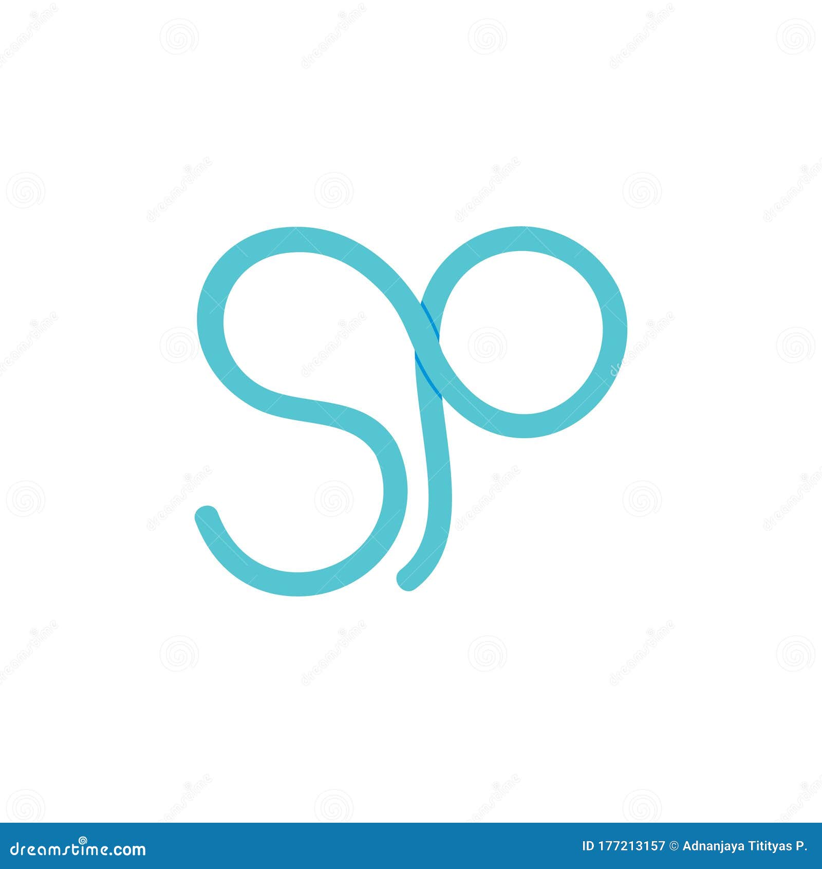 Letter P Loop Cute Logo Vector | CartoonDealer.com #166761928