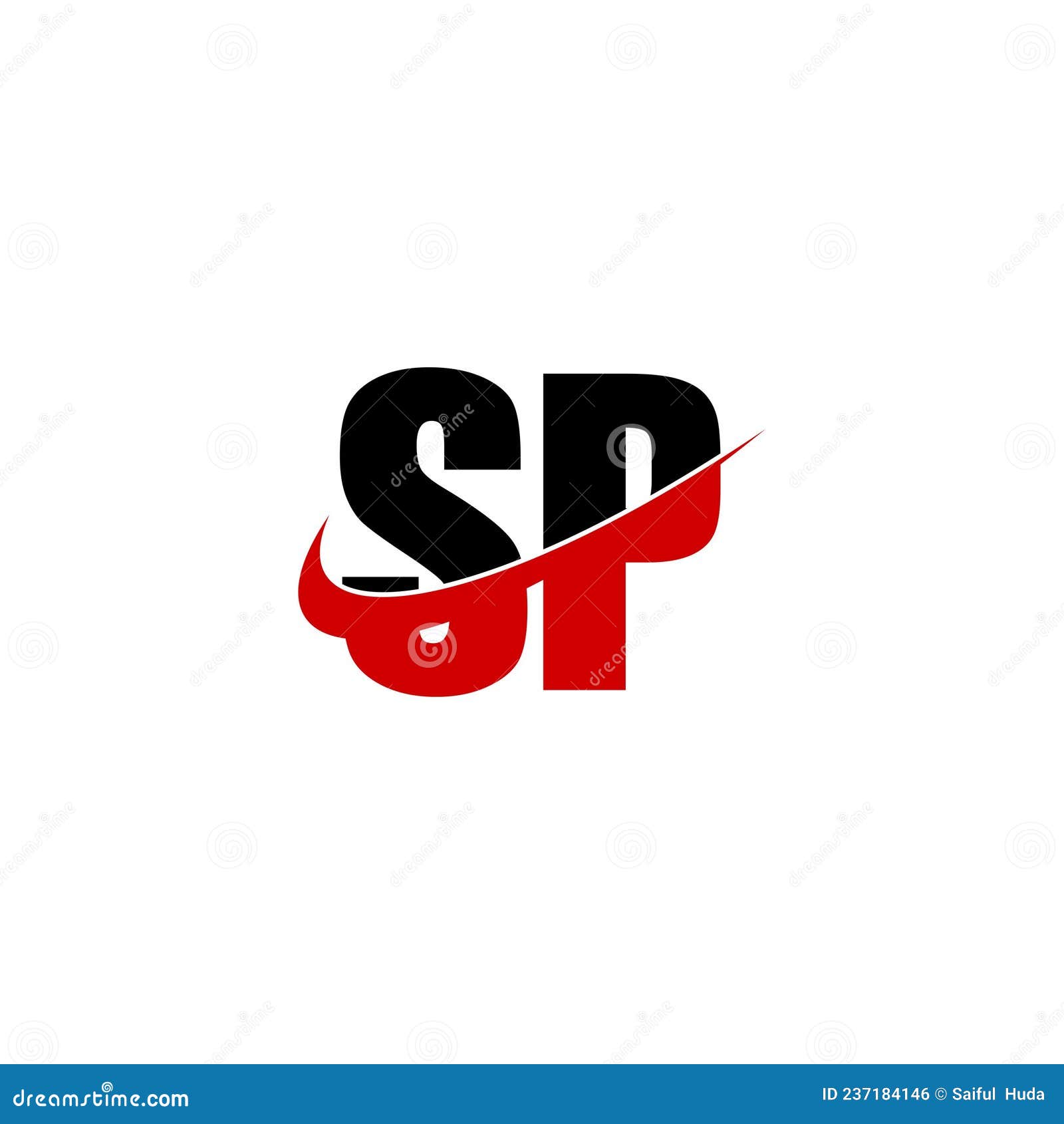 Letter SP Simple Monogram Logo Icon Design. Stock Vector - Illustration ...