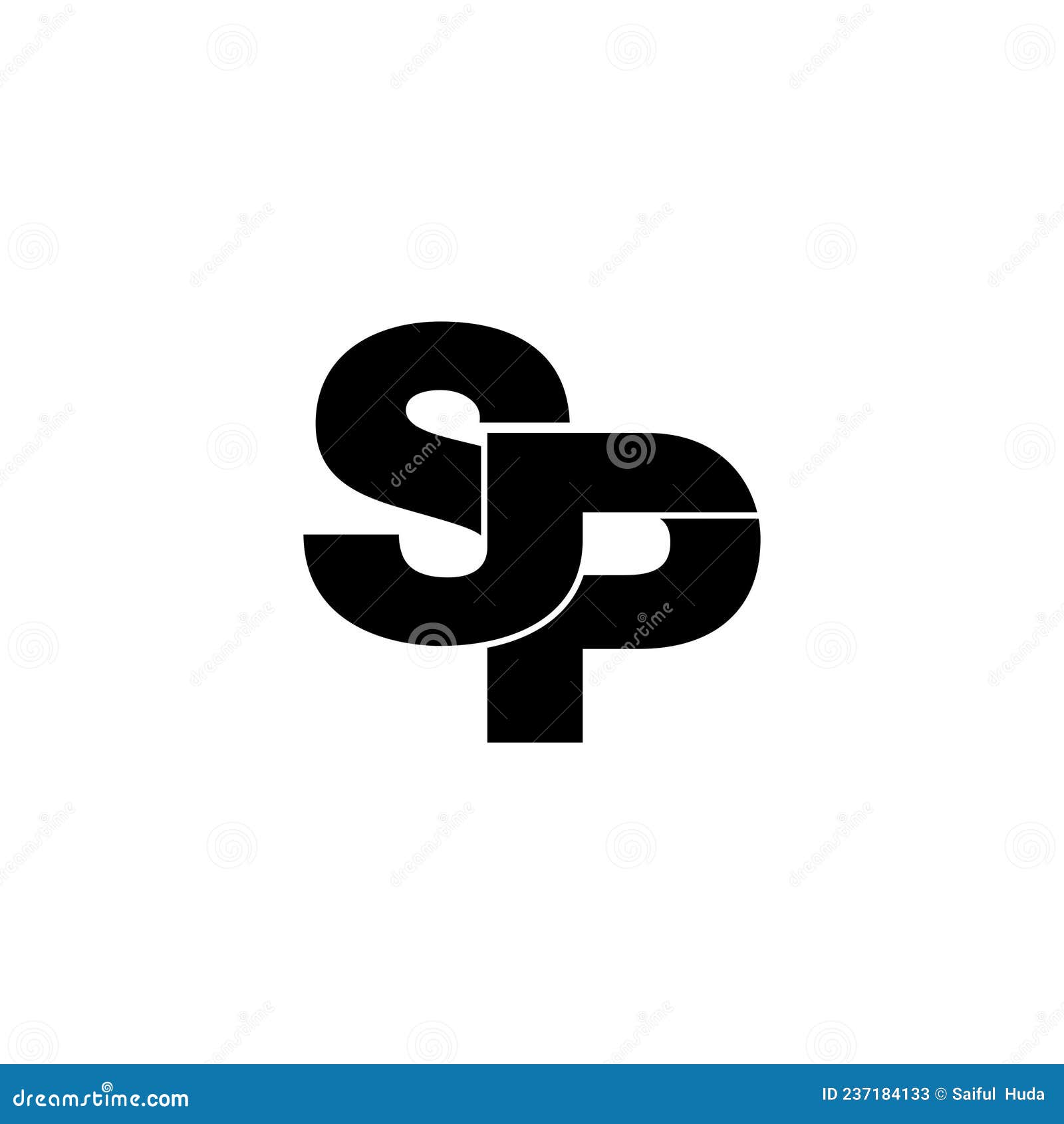 Letter SP Simple Monogram Logo Icon Design. Stock Vector - Illustration ...