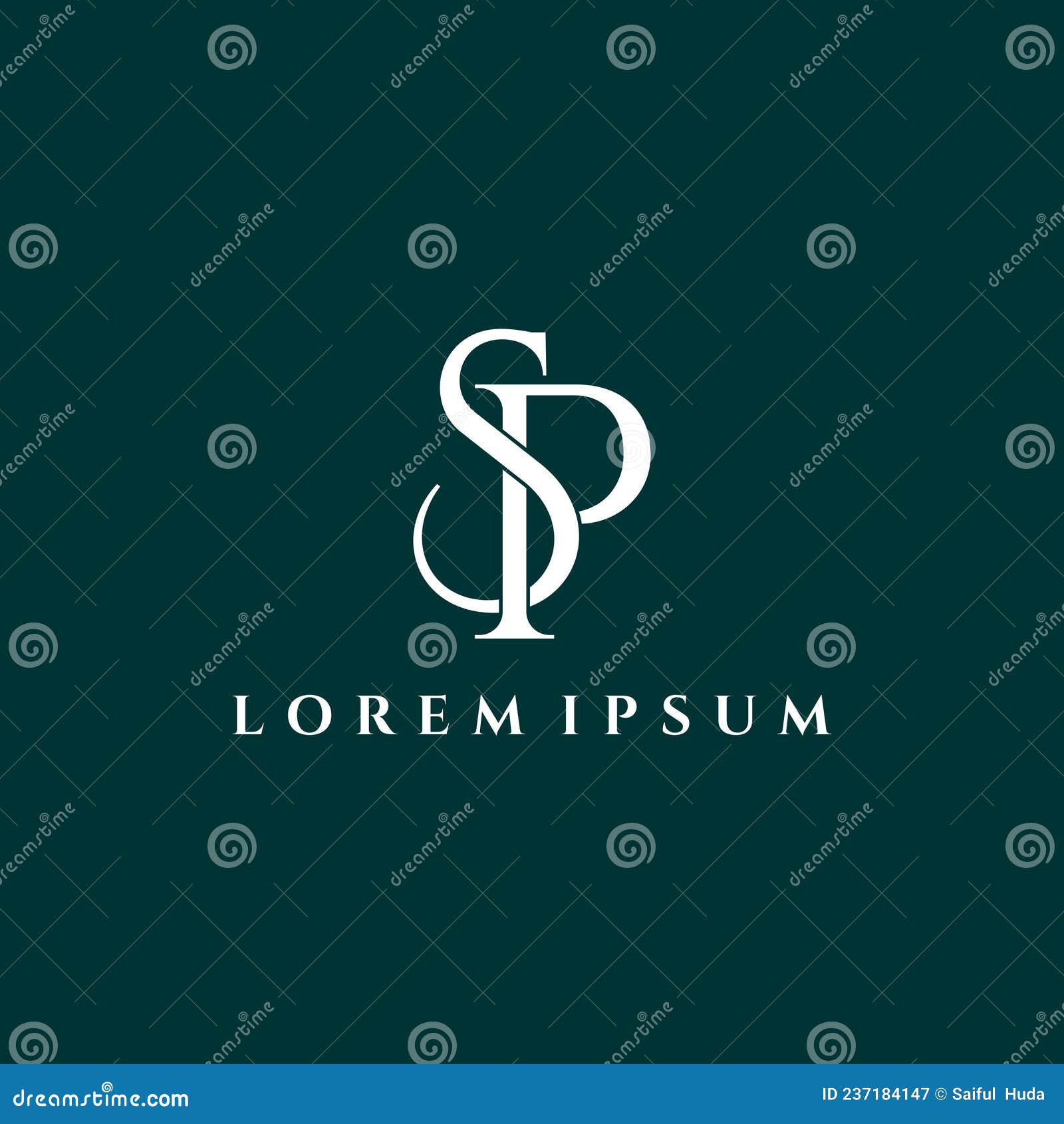 Letter SP Simple Monogram Logo Icon Design. Stock Vector - Illustration ...