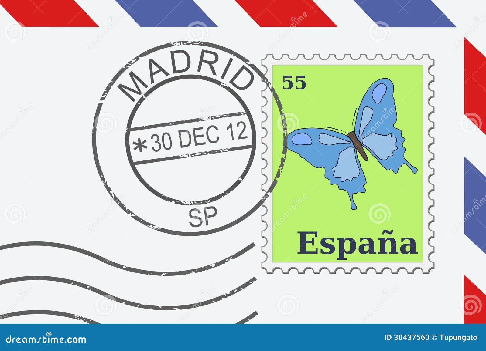 Letter from Spain stock vector. Illustration of madrid - 30437560