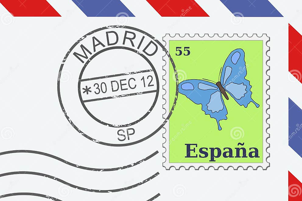 Letter from Spain stock vector. Illustration of madrid - 30437560