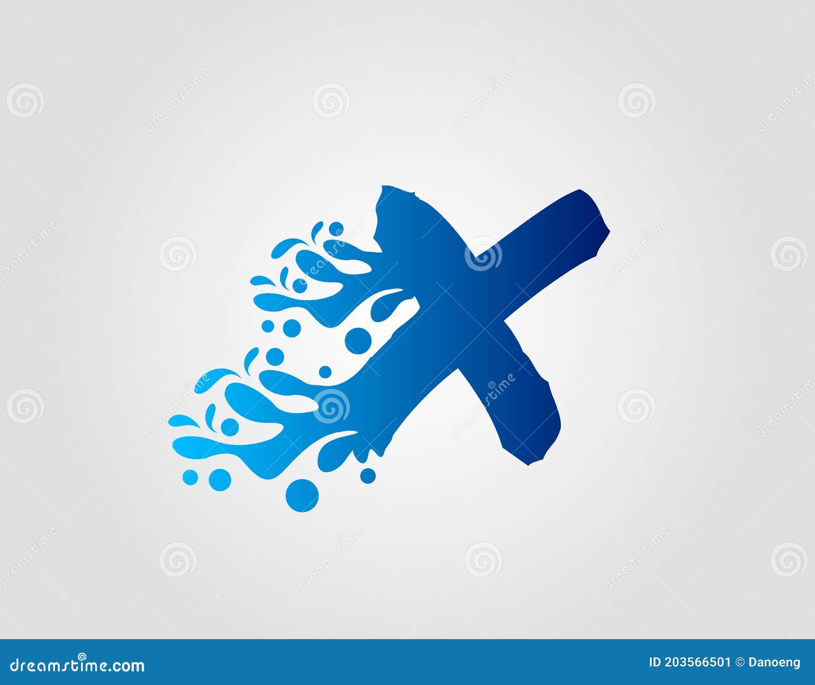 Letter X with Splash Water Logo Template Vector Stock Vector ...