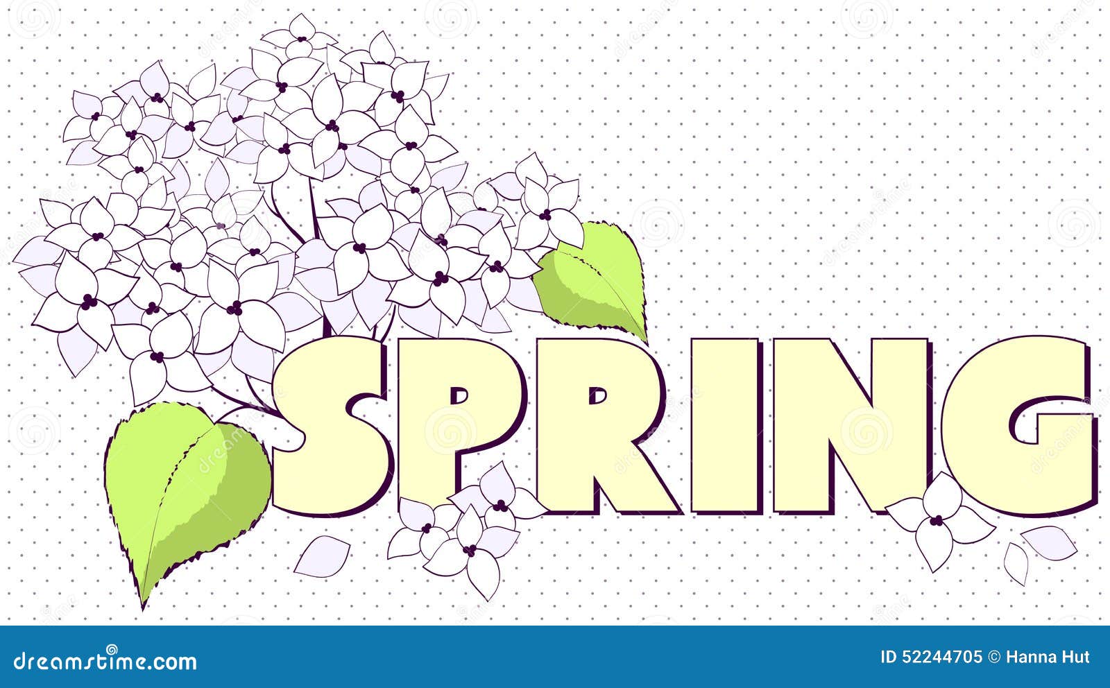 Letter spring with flower stock vector. Illustration of drawn - 52244705