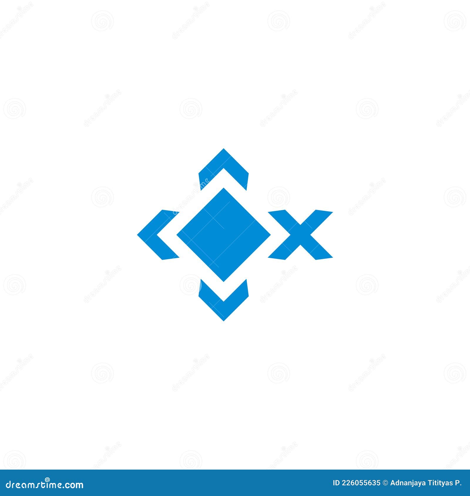 Letter X Square Frame Geometric Symbol Logo Vector Stock Vector ...
