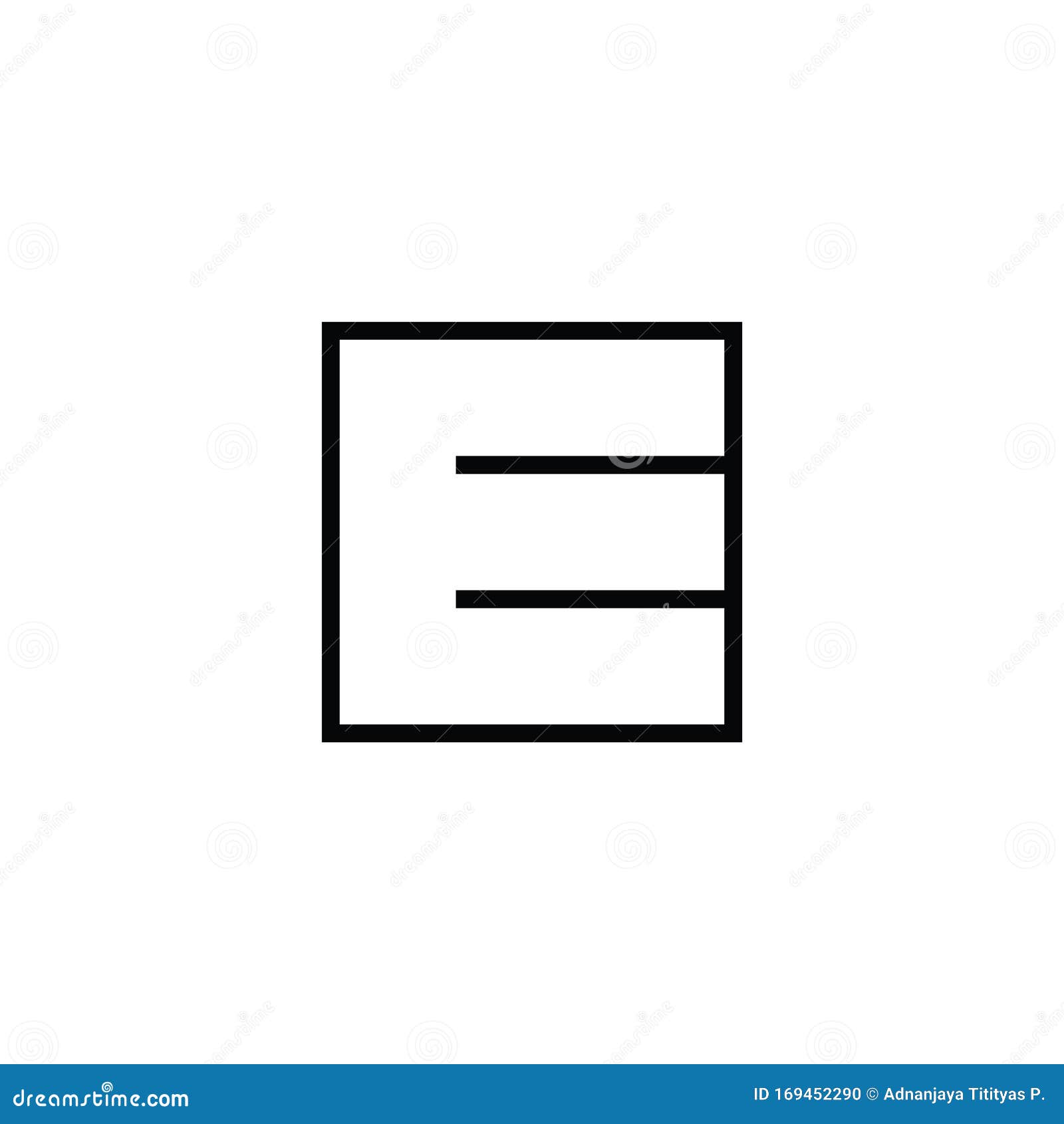 Letter 3 Square Thin Design Symbol Vector Stock Vector - Illustration ...