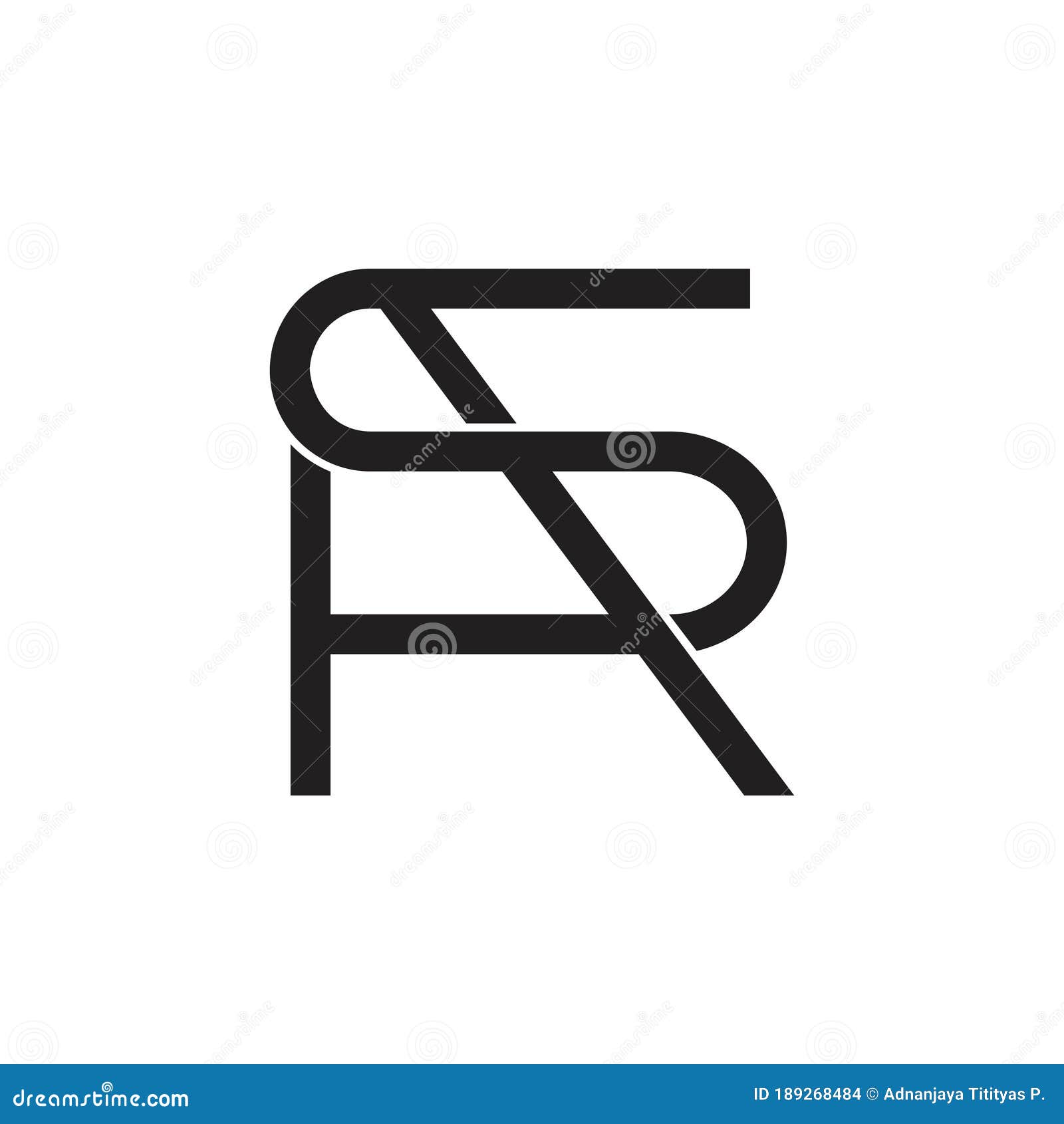 Letter Sr Linked Line Geometric Logo Vector Stock Vector - Illustration ...