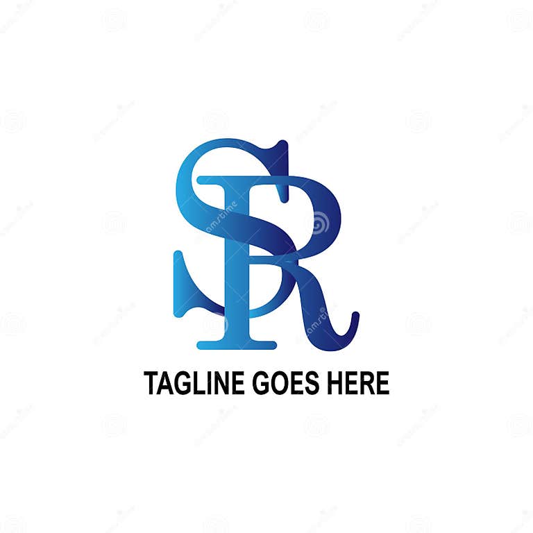 Letter SR logo design stock vector. Illustration of alphabet - 198465565
