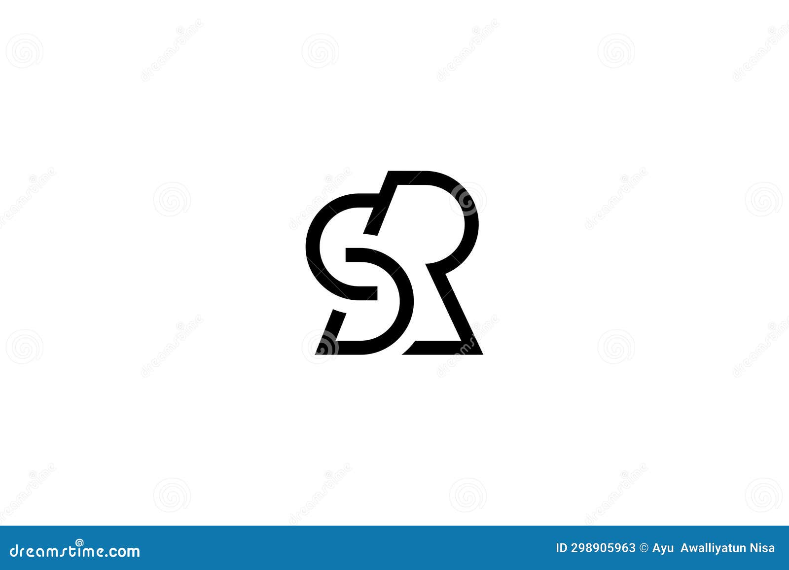 Letter SR Logo Design Vector Stock Illustration - Illustration of ...