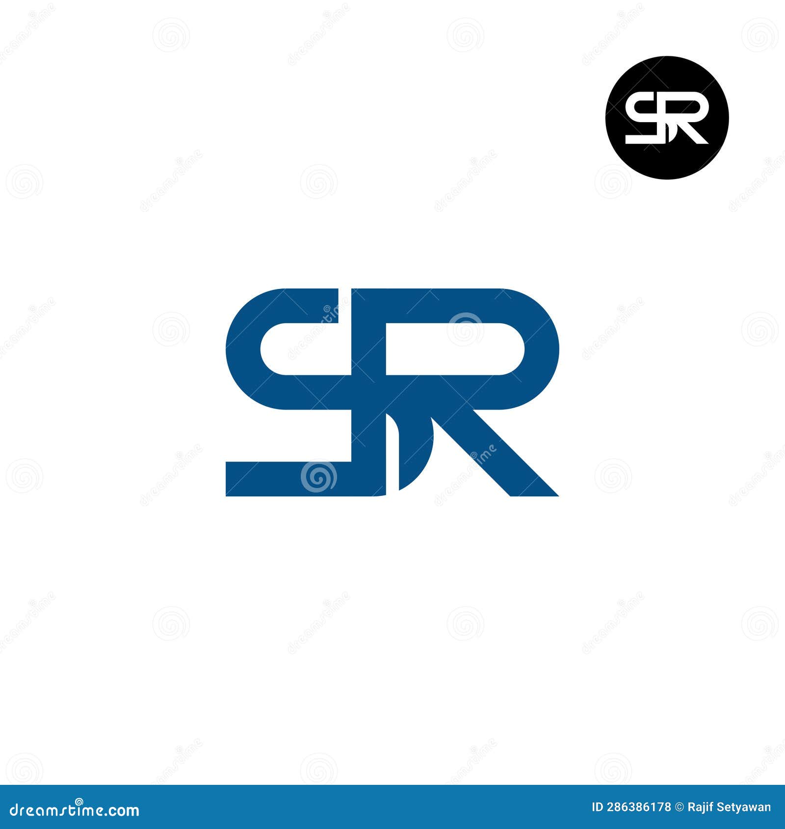 Letter SR Monogram Logo Design Stock Illustration - Illustration of ...