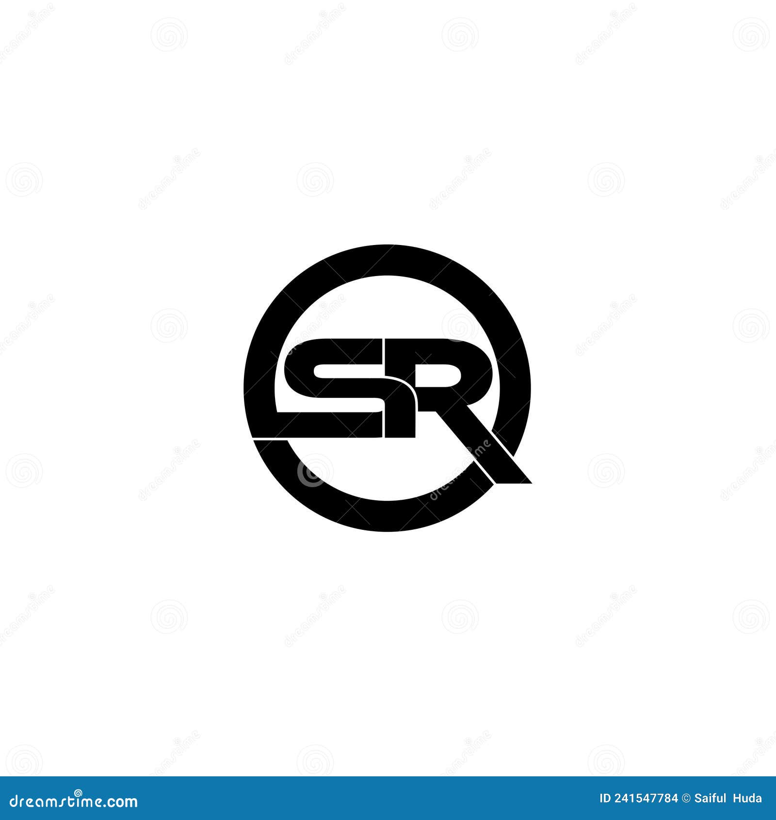 Letter SR Simple Monogram Logo Icon Design. Stock Vector - Illustration ...