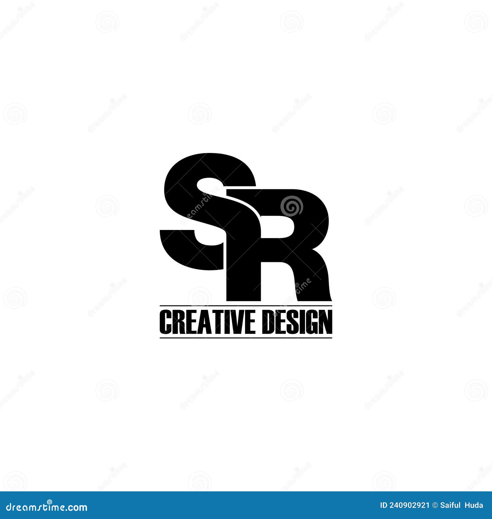 Letter SR Simple Monogram Logo Icon Design. Stock Vector - Illustration ...