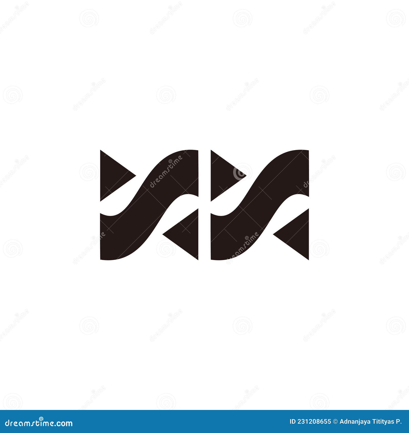 Letter Ss Curves Arrows Triangle Logo Vector | CartoonDealer.com #231208655