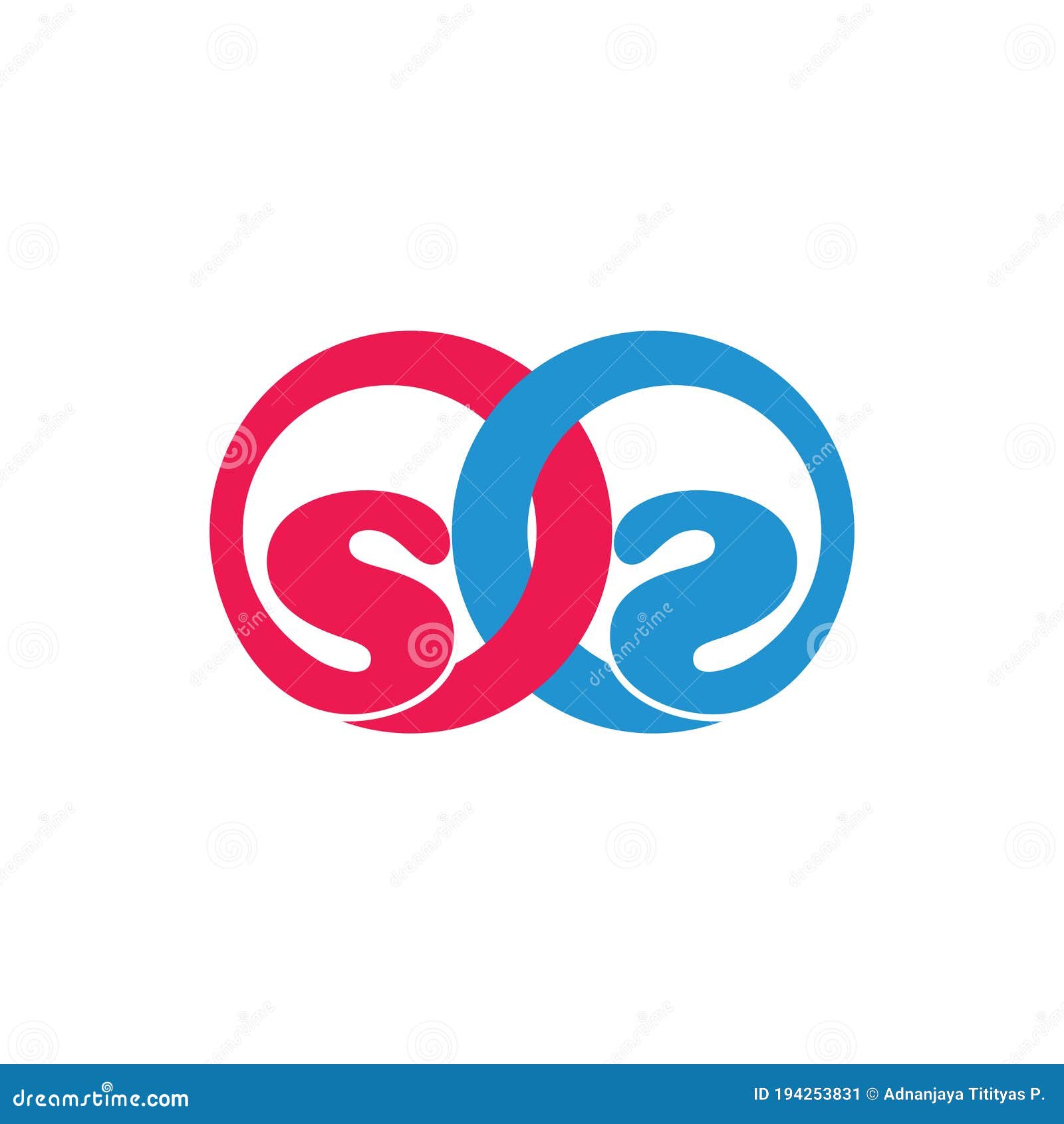 Letter Ss Linked Circle Logo Vector Stock Vector - Illustration of logo ...
