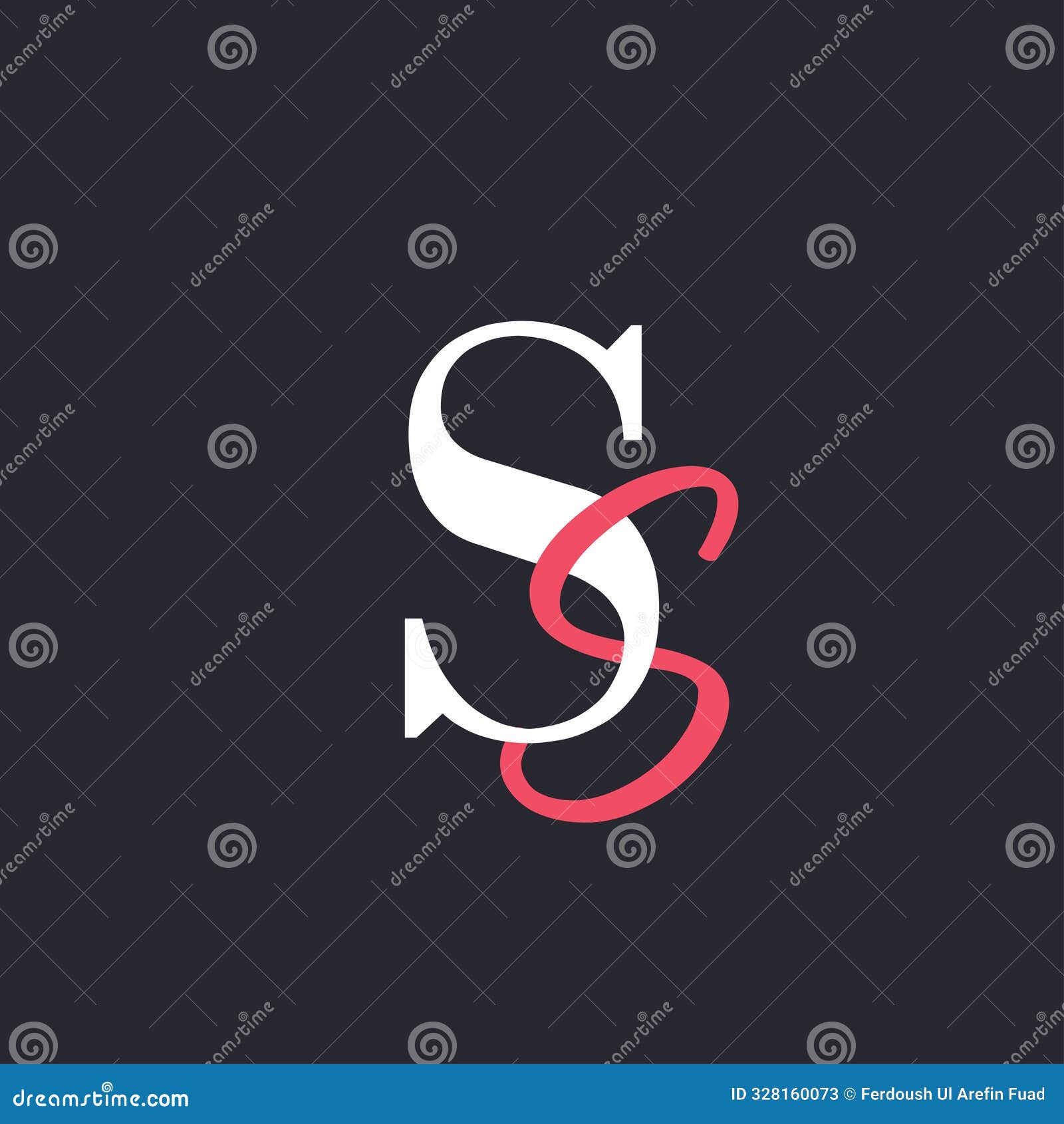 Letter SS Logo. Perfectly Blended Initials SS Letter Logo Design Stock ...