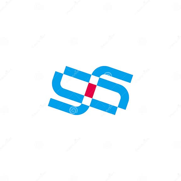 Letter Ss Pixels Simple Geometric Line Logo Vector Stock Vector ...
