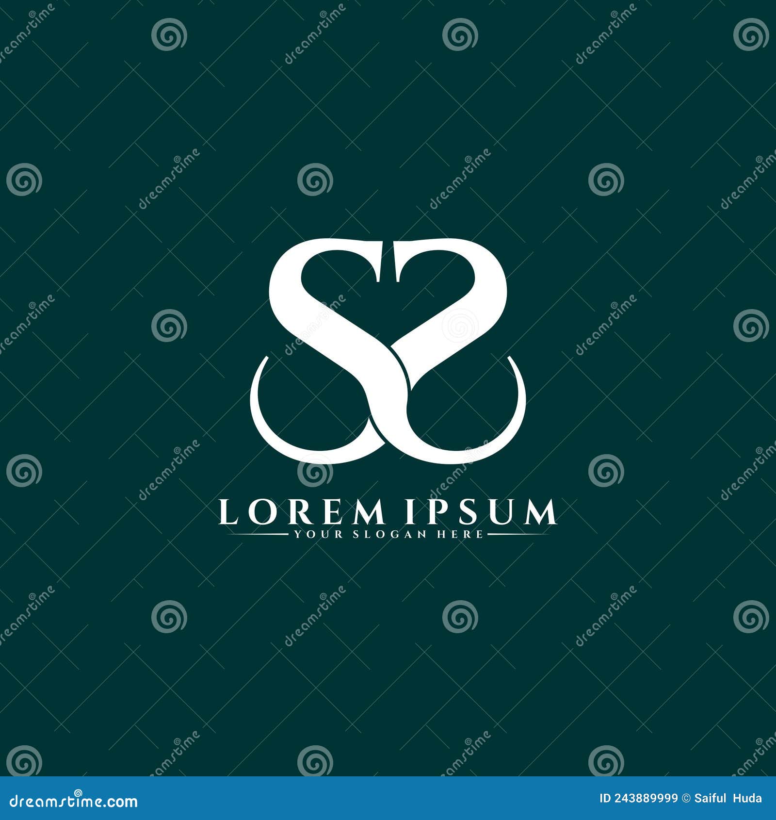 Letter SS Simple Monogram Logo Icon Design. Stock Vector - Illustration ...